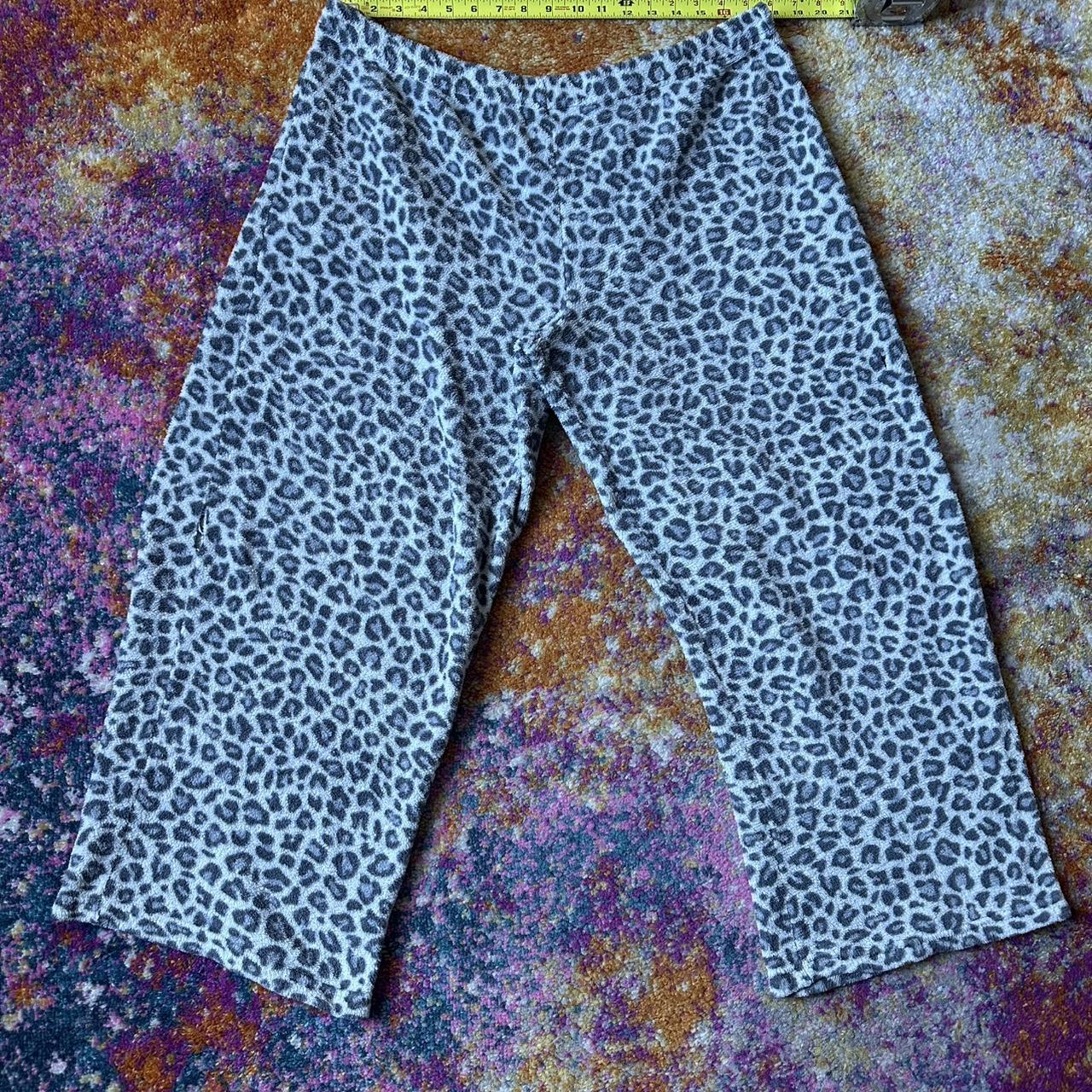 Leopard Print Sweats Fuzzy Material Very comfy No... | Depop