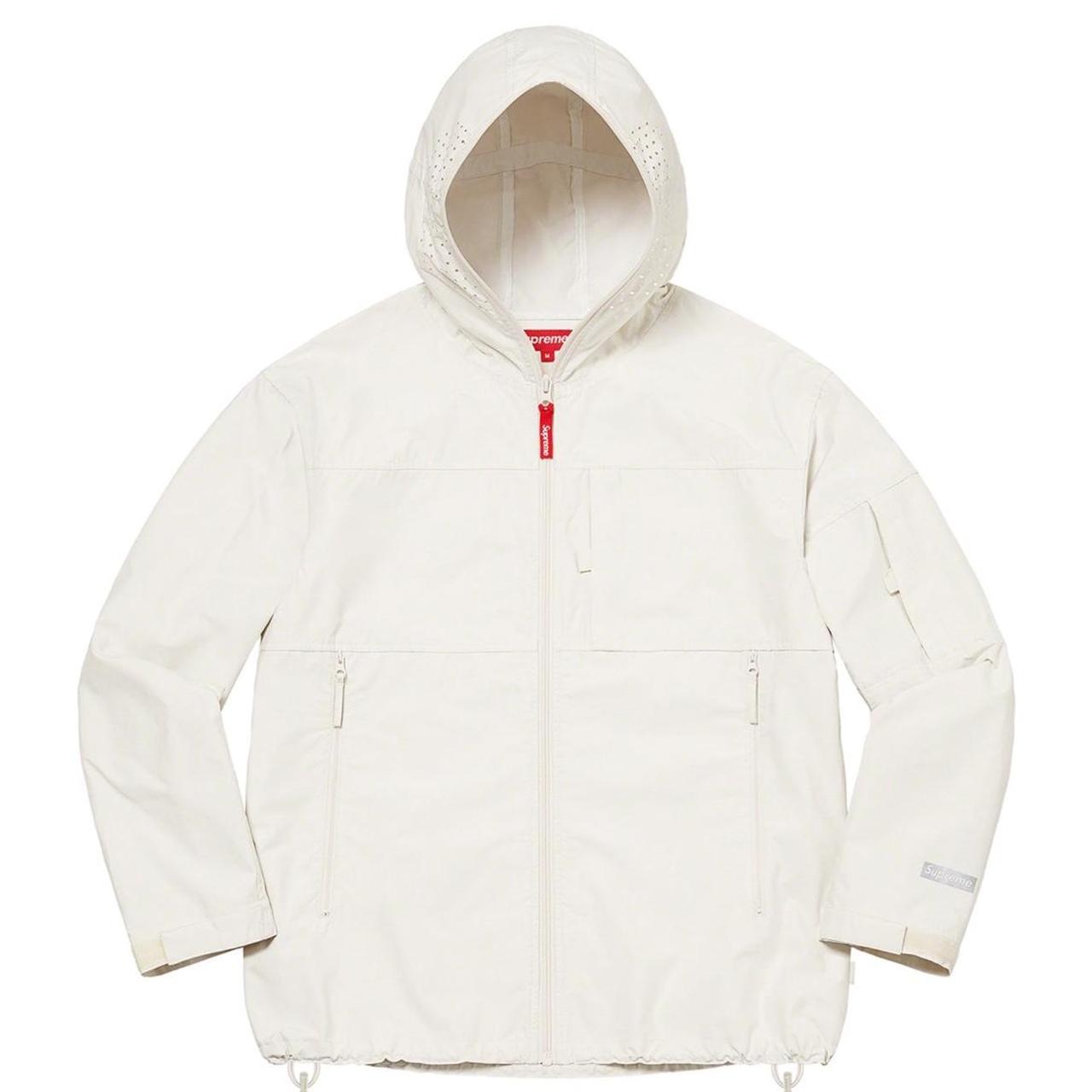 Supreme full zip face mask jacket cream colourway,... - Depop