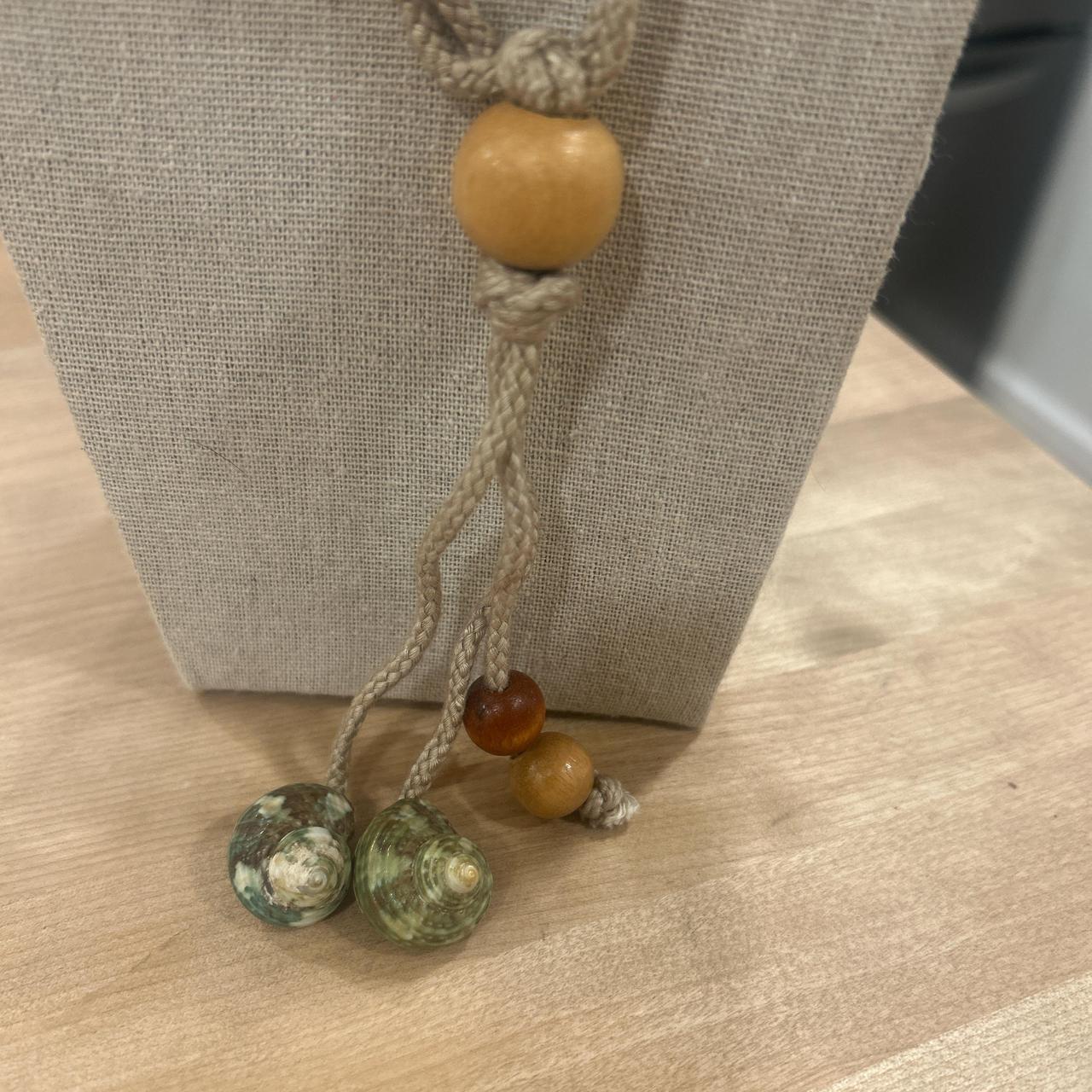 Natural stone and rope necklace with a boho vibe | Depop
