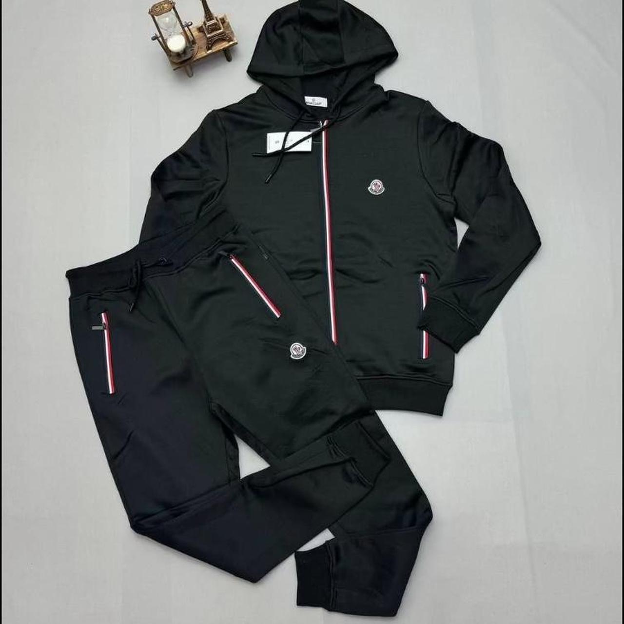 Black and Grey moncler tracksuits Message me for... - Depop