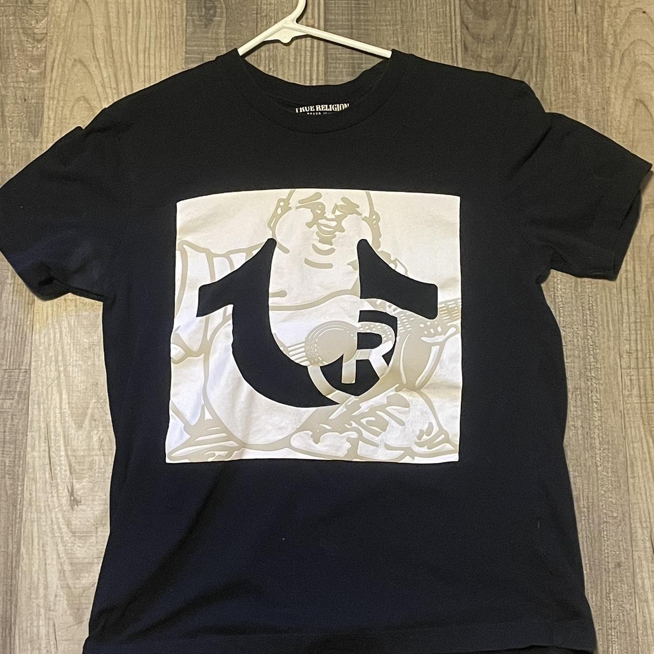 True Religion black and white Buddha tee ‼️ SIZE M ‼️ - Depop