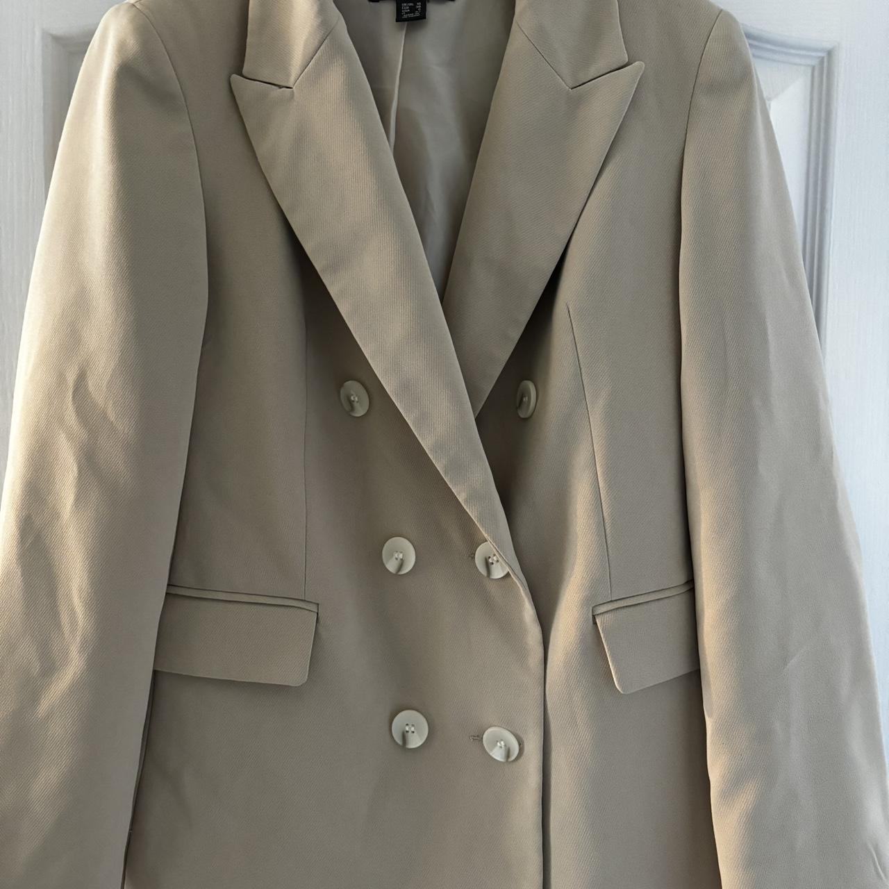 Primark beige two piece set blazer and shorts Will... - Depop