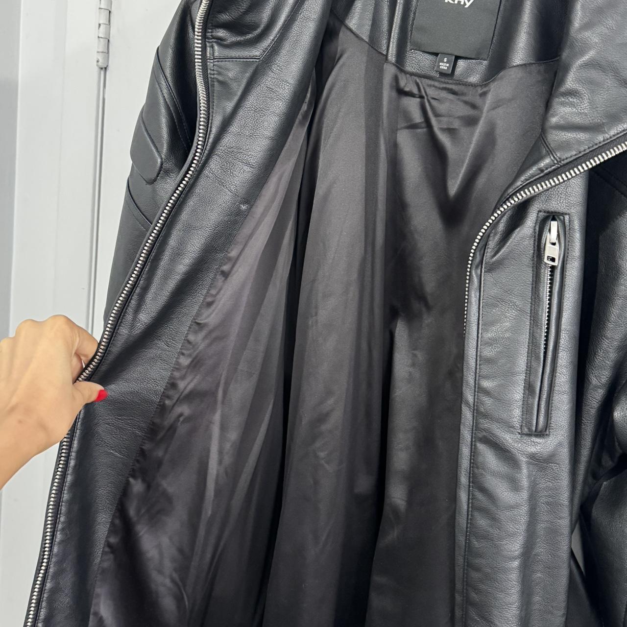 KHY faux leather trench jacket with belt Worn... | Depop