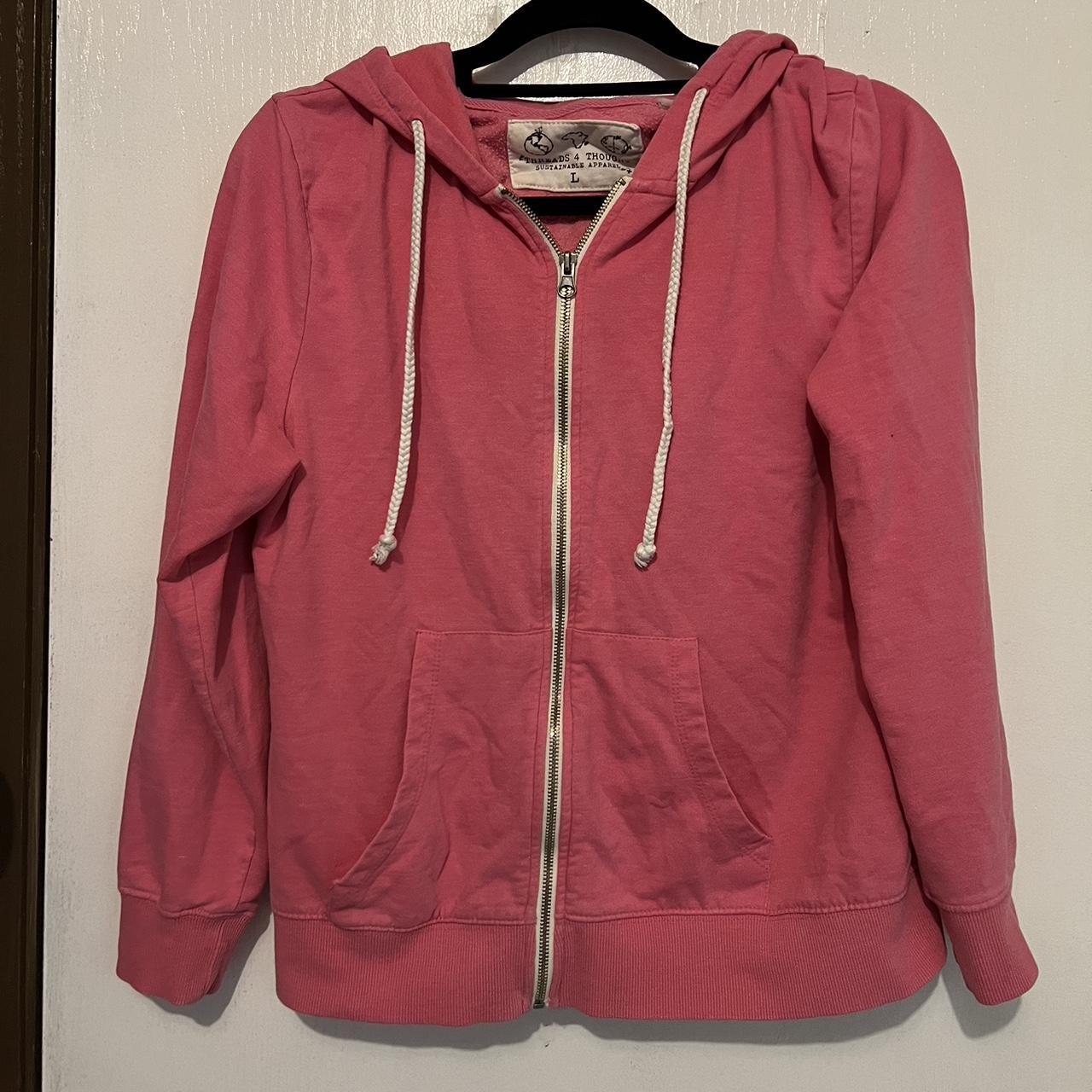 Pink zip up Size large fits like a medium - Depop