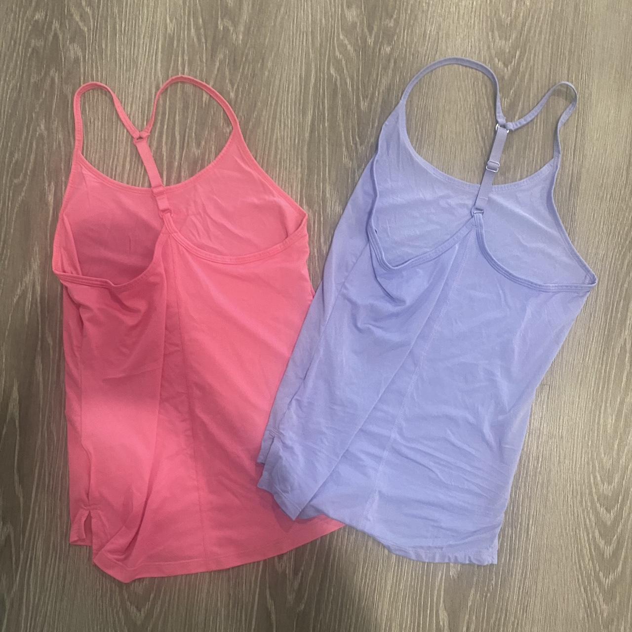Nike Singlets x2 -pink and purple, size XS EUC... - Depop