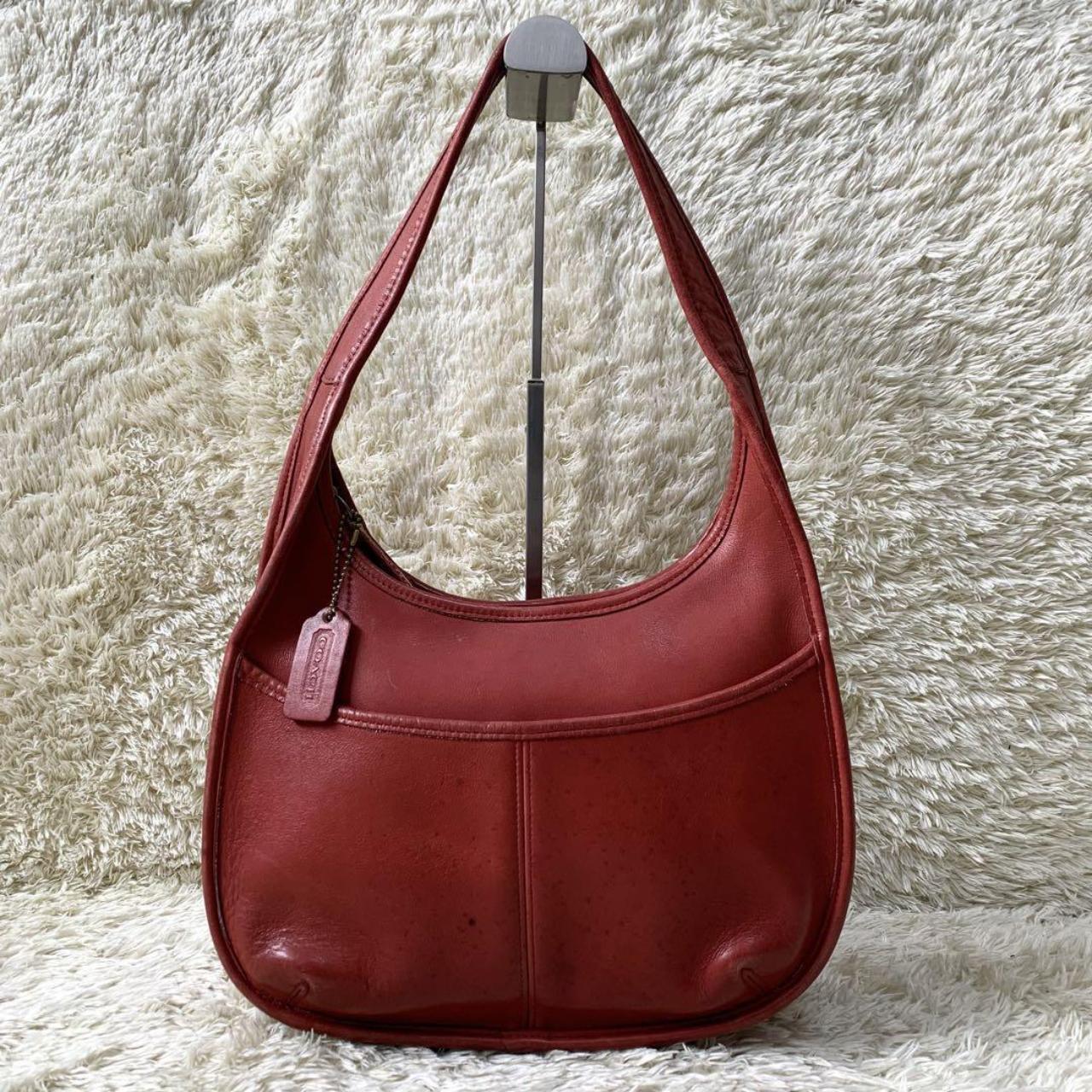 Coach 9033 Ergo Pocket Zip One Shoulder Bag Red Leather - Depop