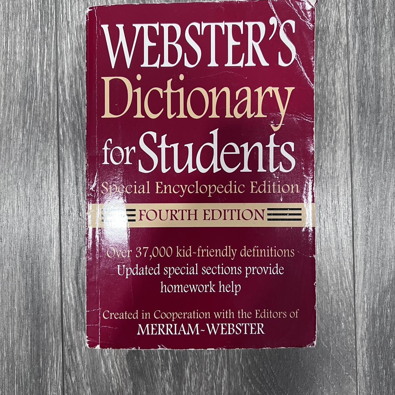 Webster Dictionary for Students, the 4th edition. Used. - Depop