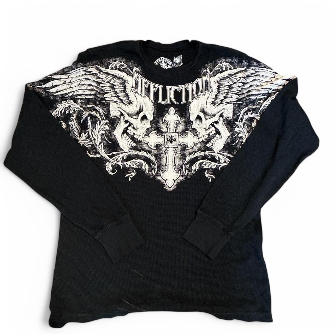 Black Affliction long sleeve XL | Depop
