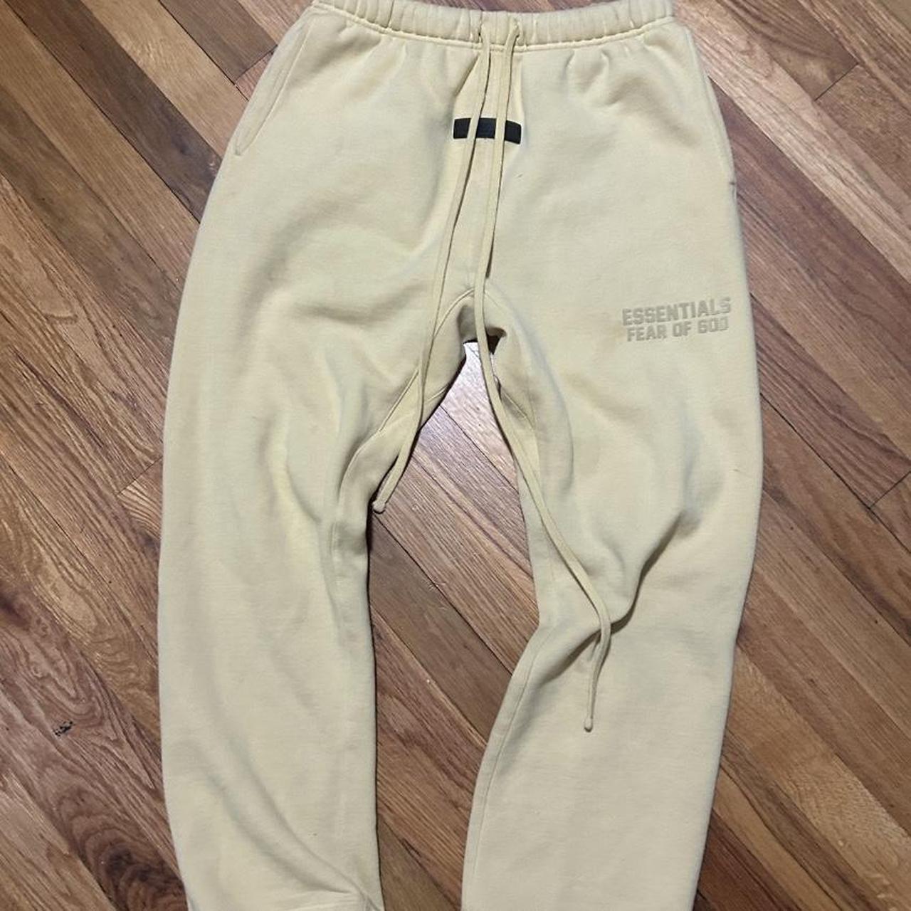 Yellow essentials pants, no stains - Depop