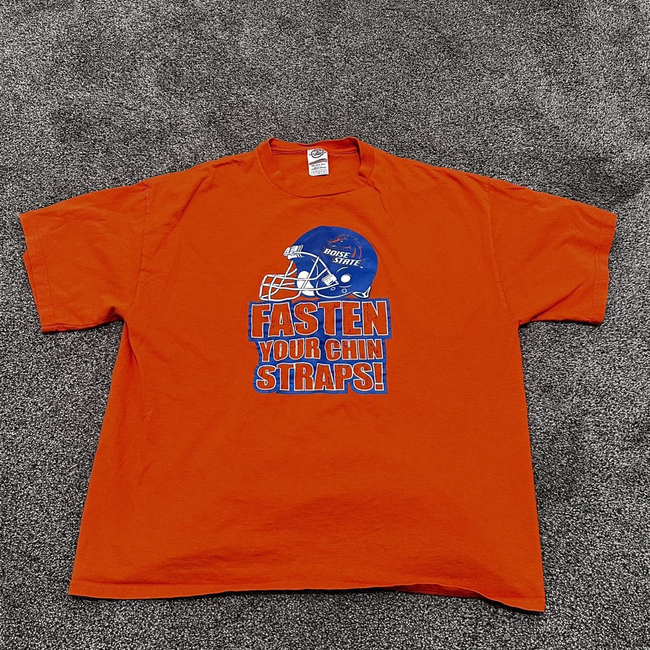 Orange and blue Boise state vintage T-shirt... | Depop