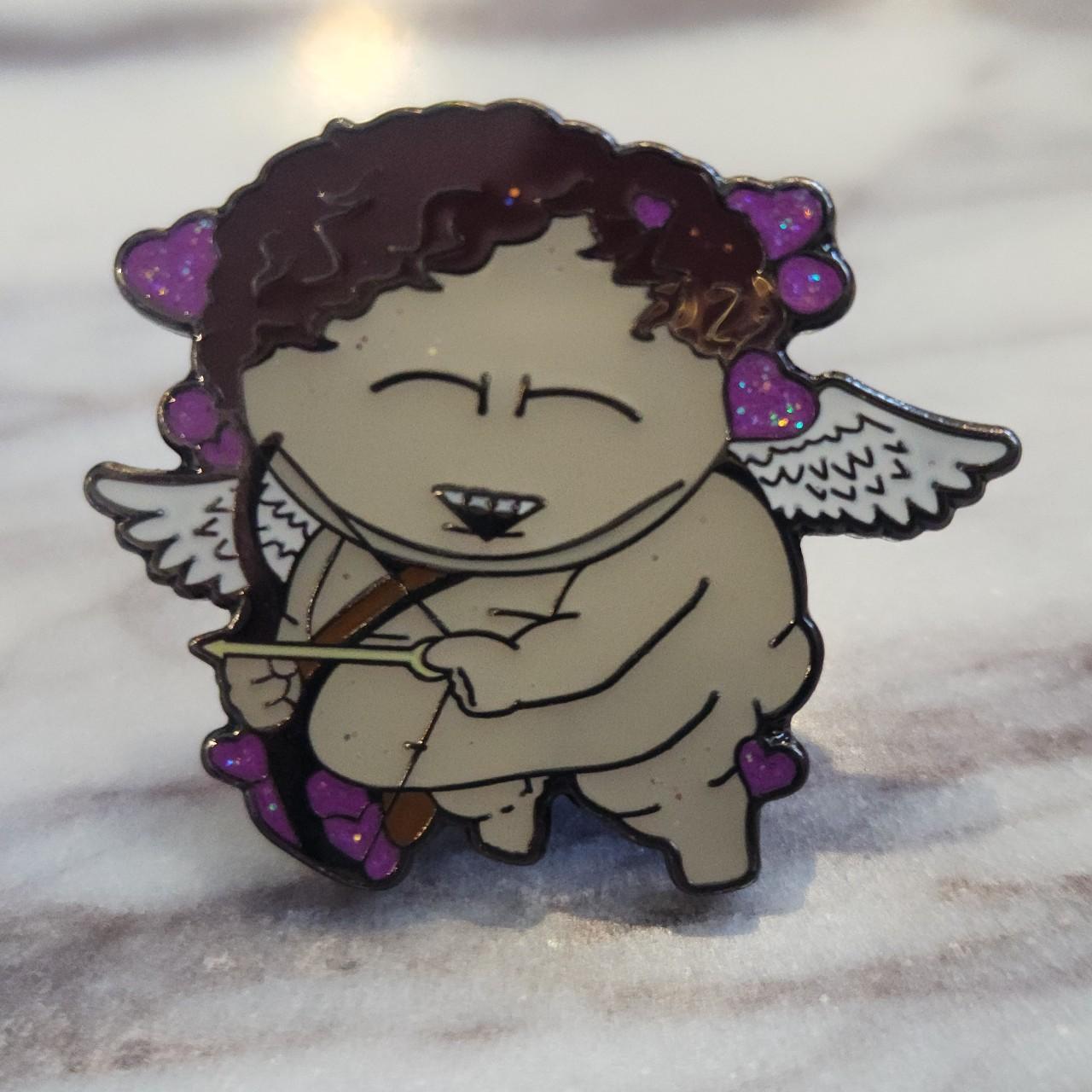 South Park Cartman Cupid Ye enamel pin - Depop