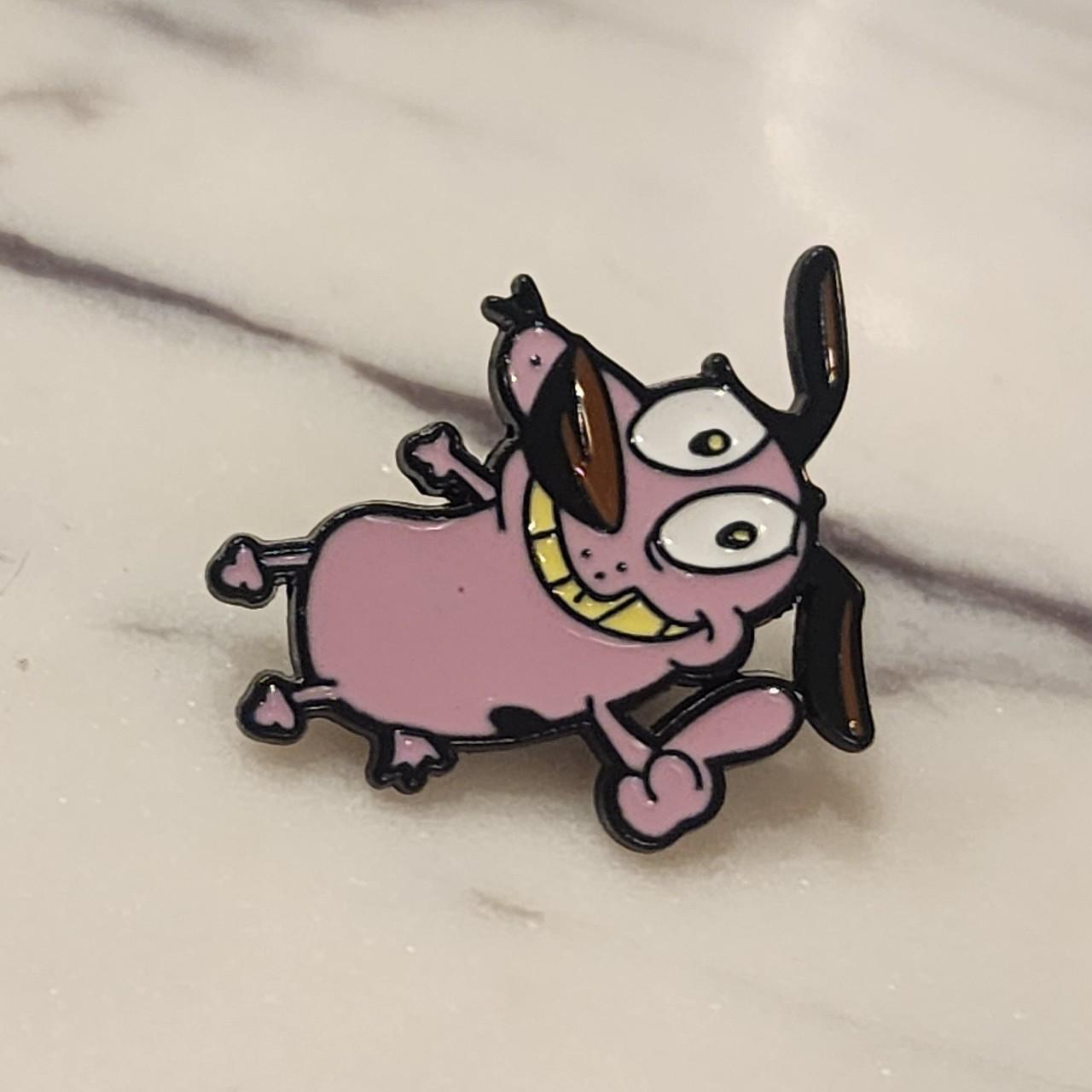 Courage the Cowardly Dog thumbs up 👍 enamel pin | Depop