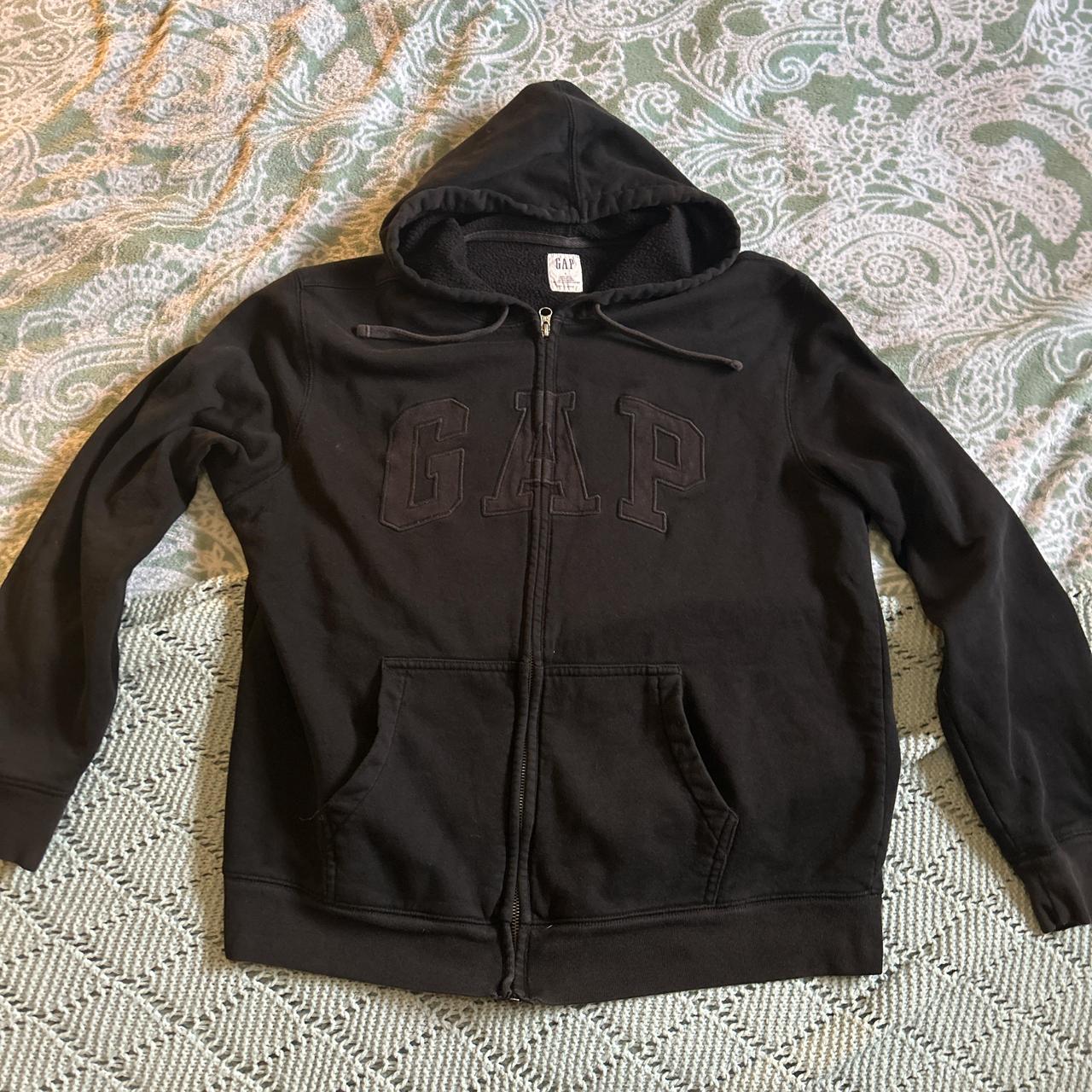 Black GAP zip up Size Large Send offers Dm for... | Depop