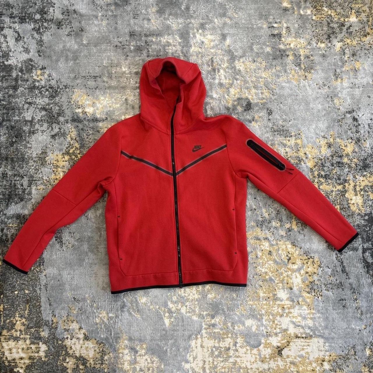 Red Nike tech, large, acceptable condition #nike... - Depop