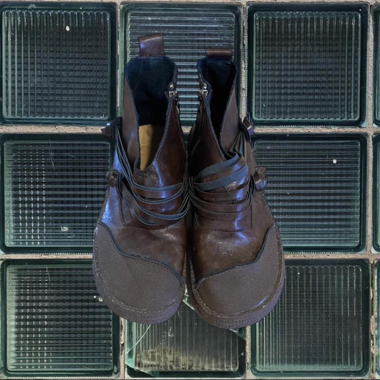 PU leather elf shoes adorable booties forest nymph /... - Depop