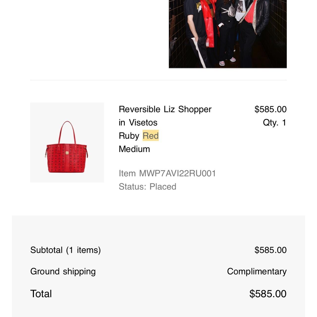 RED MCM medium Liz shopper - Depop