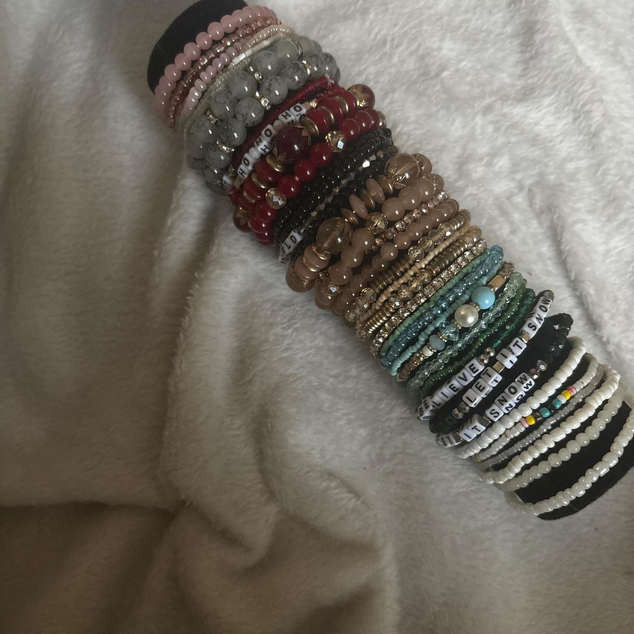 Multi-coloured bracelet bundle #braceletset... | Depop