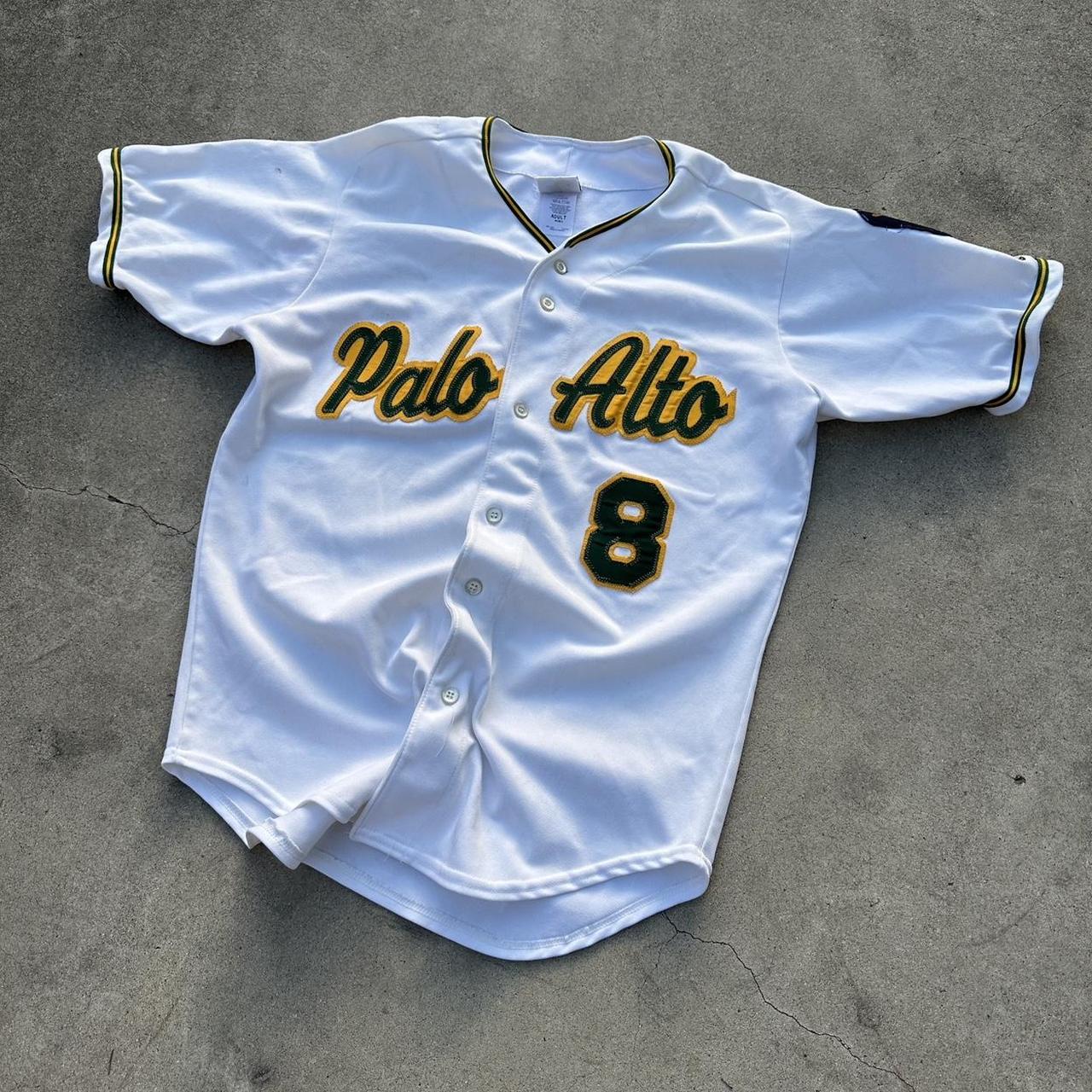 Palo Alto baseball Jersey Good Condition Size: L... | Depop