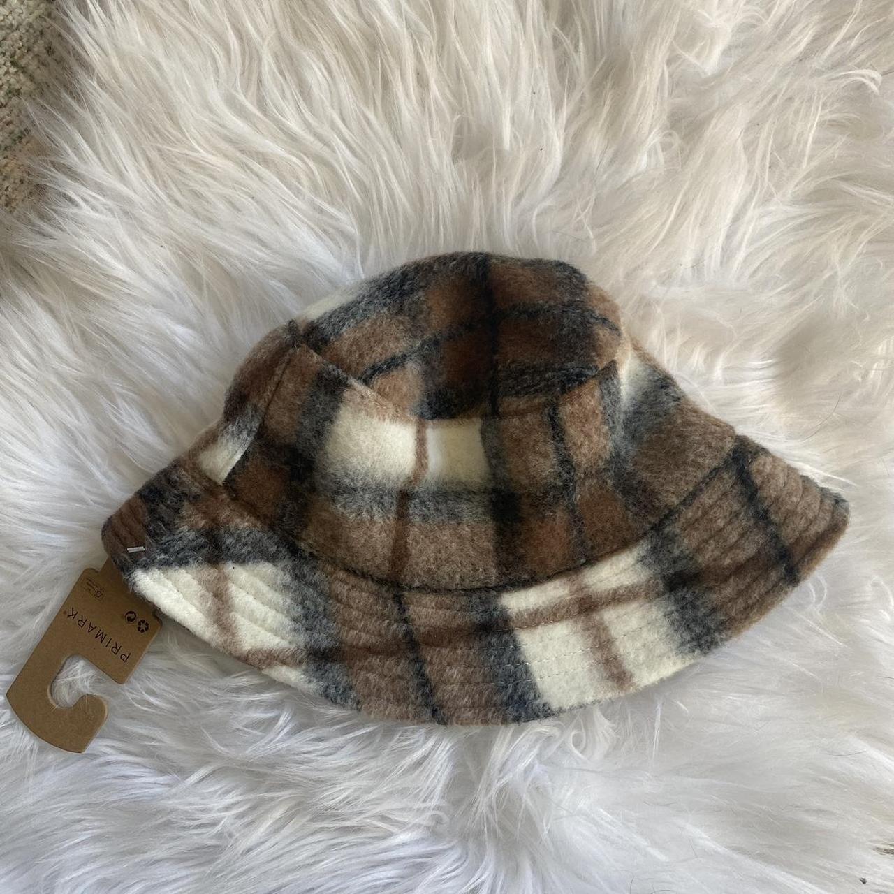 Plaid Winter Bucket Hat Soft brown plaid bucket... - Depop