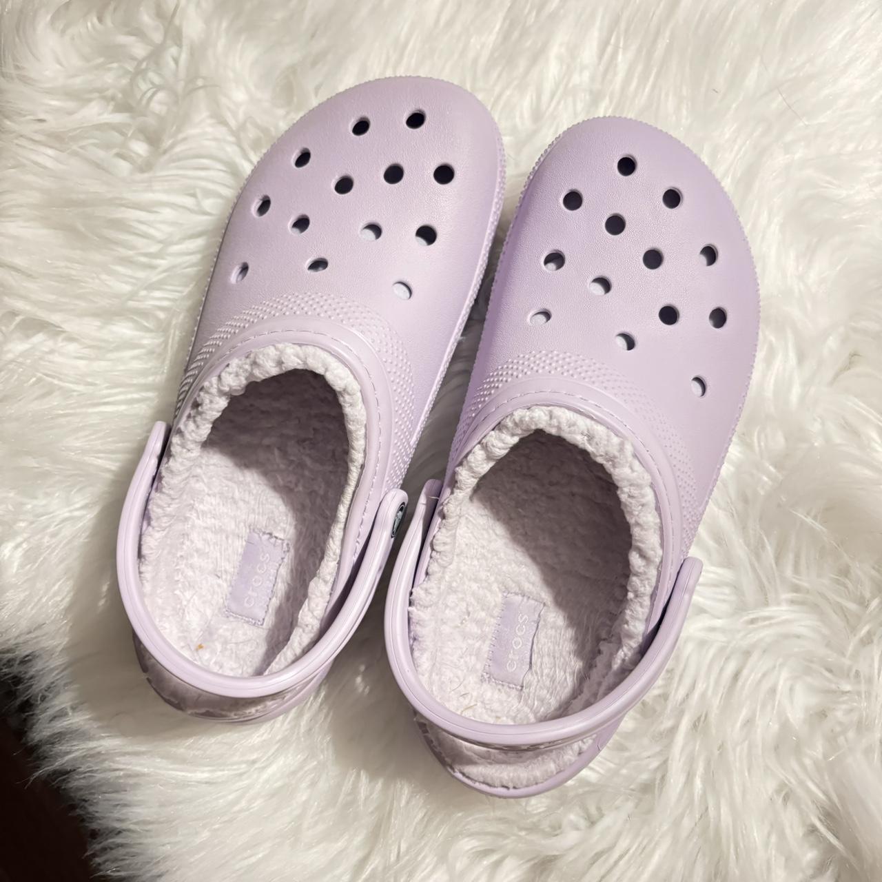Lavender Lined Crocs CROCS classic lined clogs... - Depop