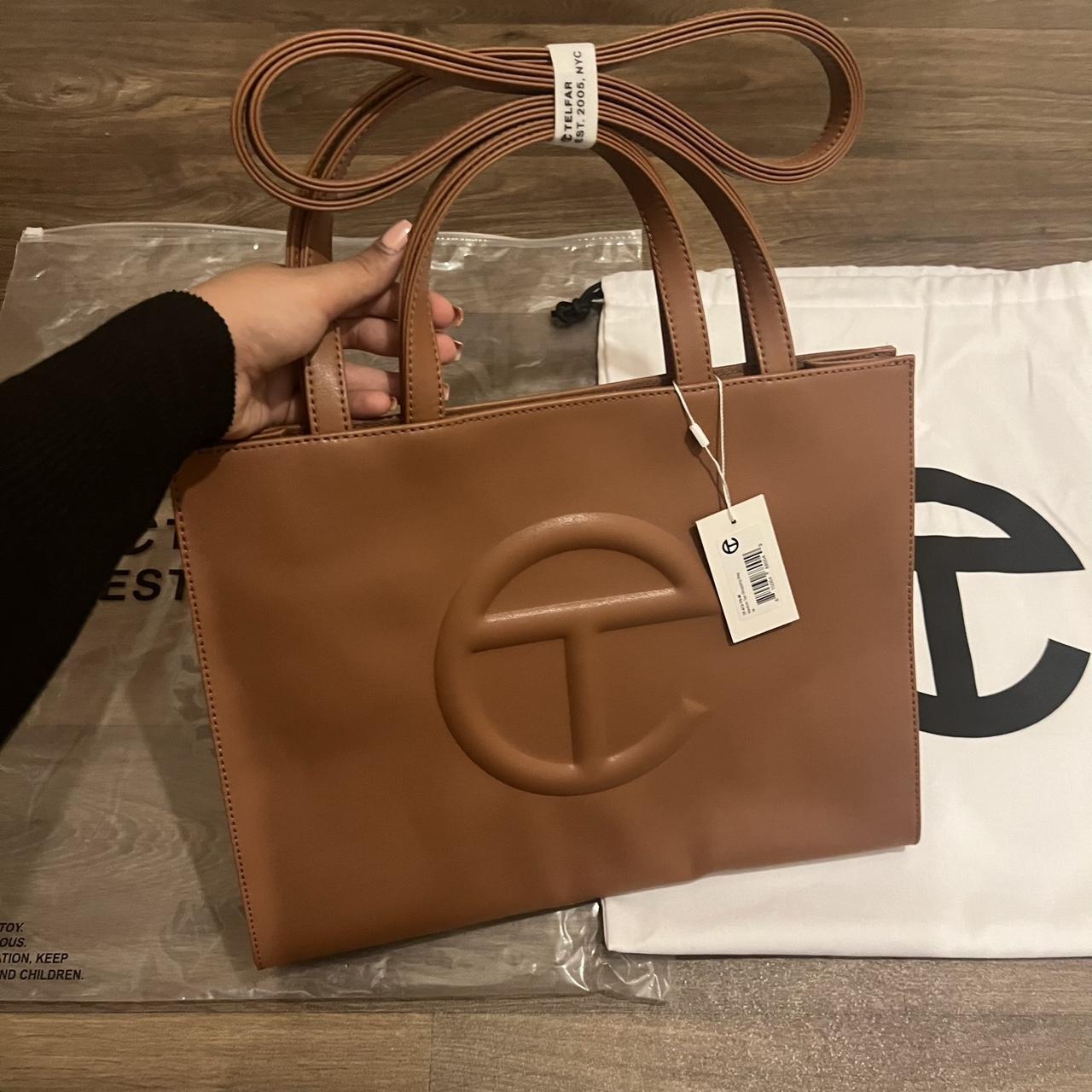 Telfar Medium Shopping bag - Brown Brand new,... - Depop