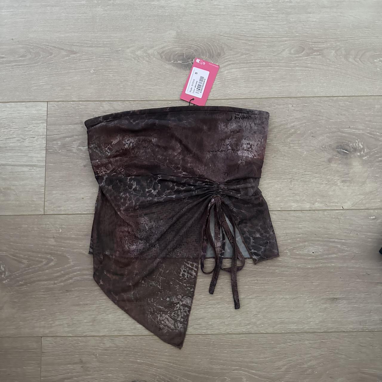 Edikted leopard print mesh top never worn brand new... - Depop