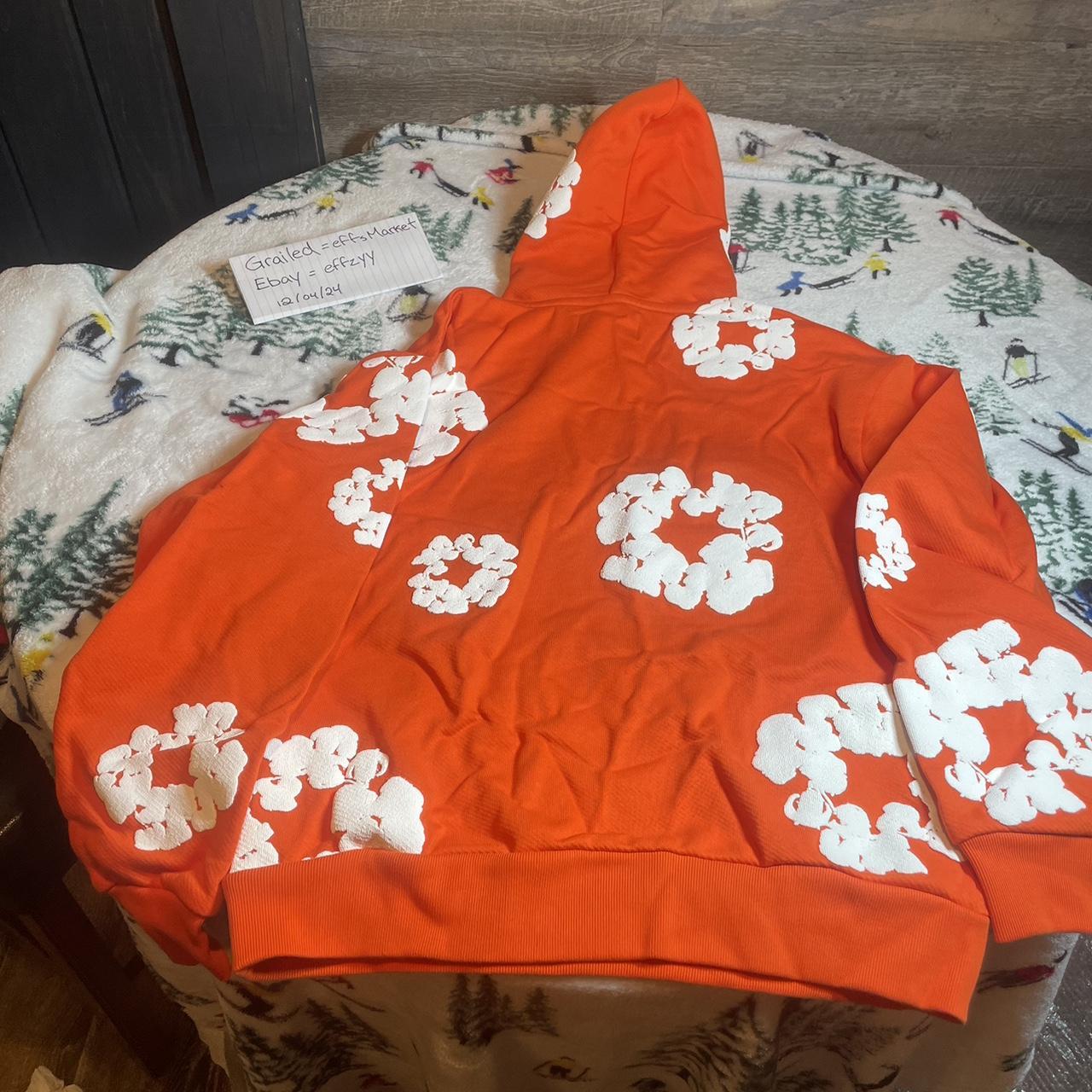 Orange Denim Tears Hoodie (M) - Depop