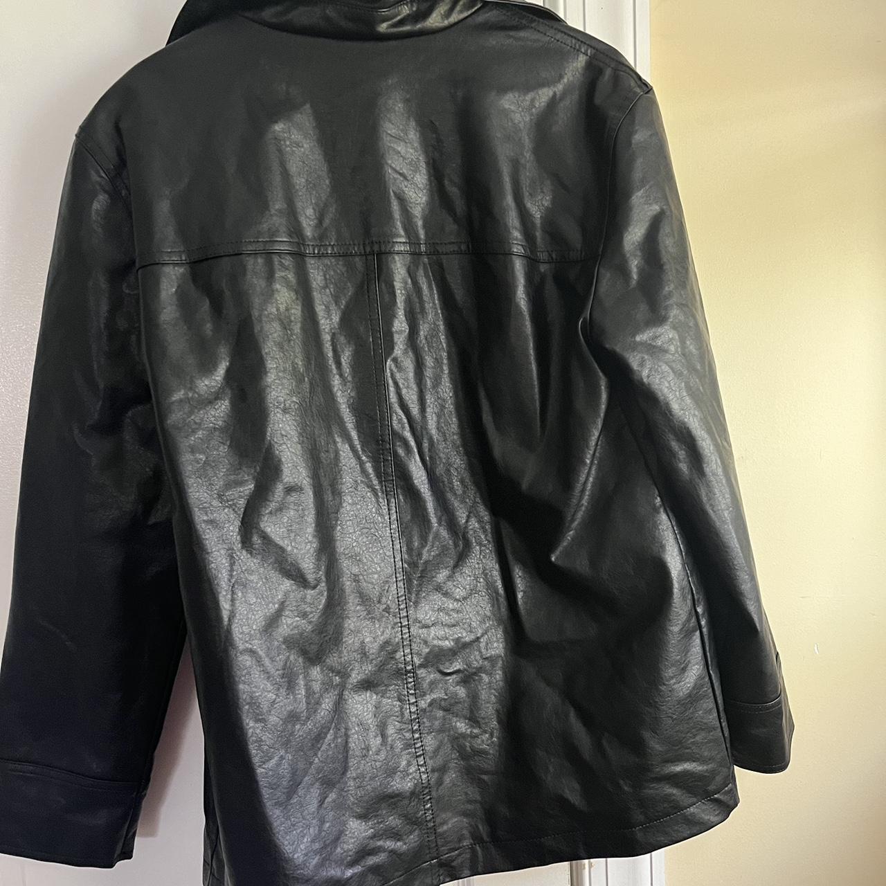 Jet Black Garage Leather Jacket - Depop