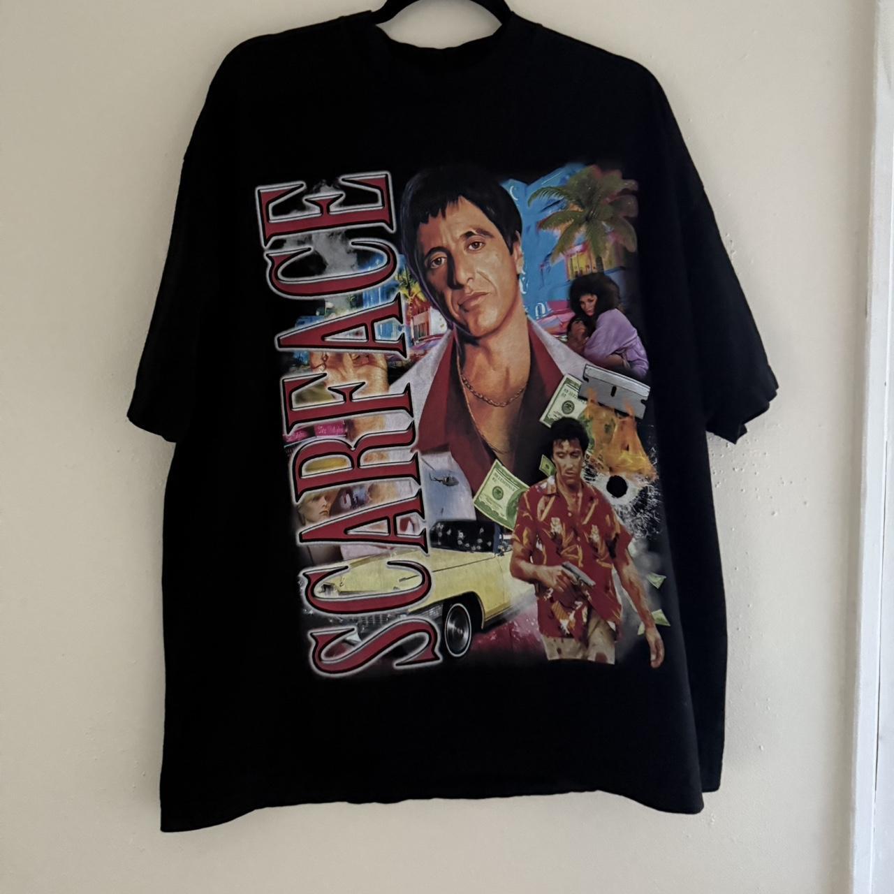Scarface graphic tee crazy back hit. #scarface... | Depop
