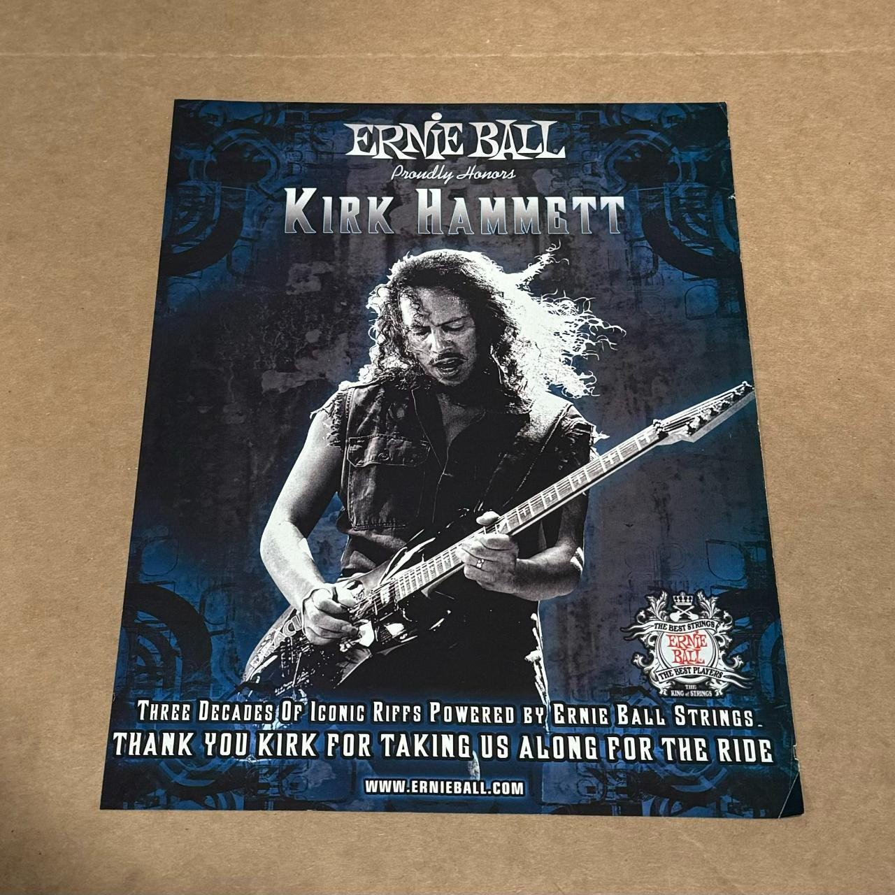 Kirk Hammett of Metallica - Ernie Ball - 2008 Print... - Depop