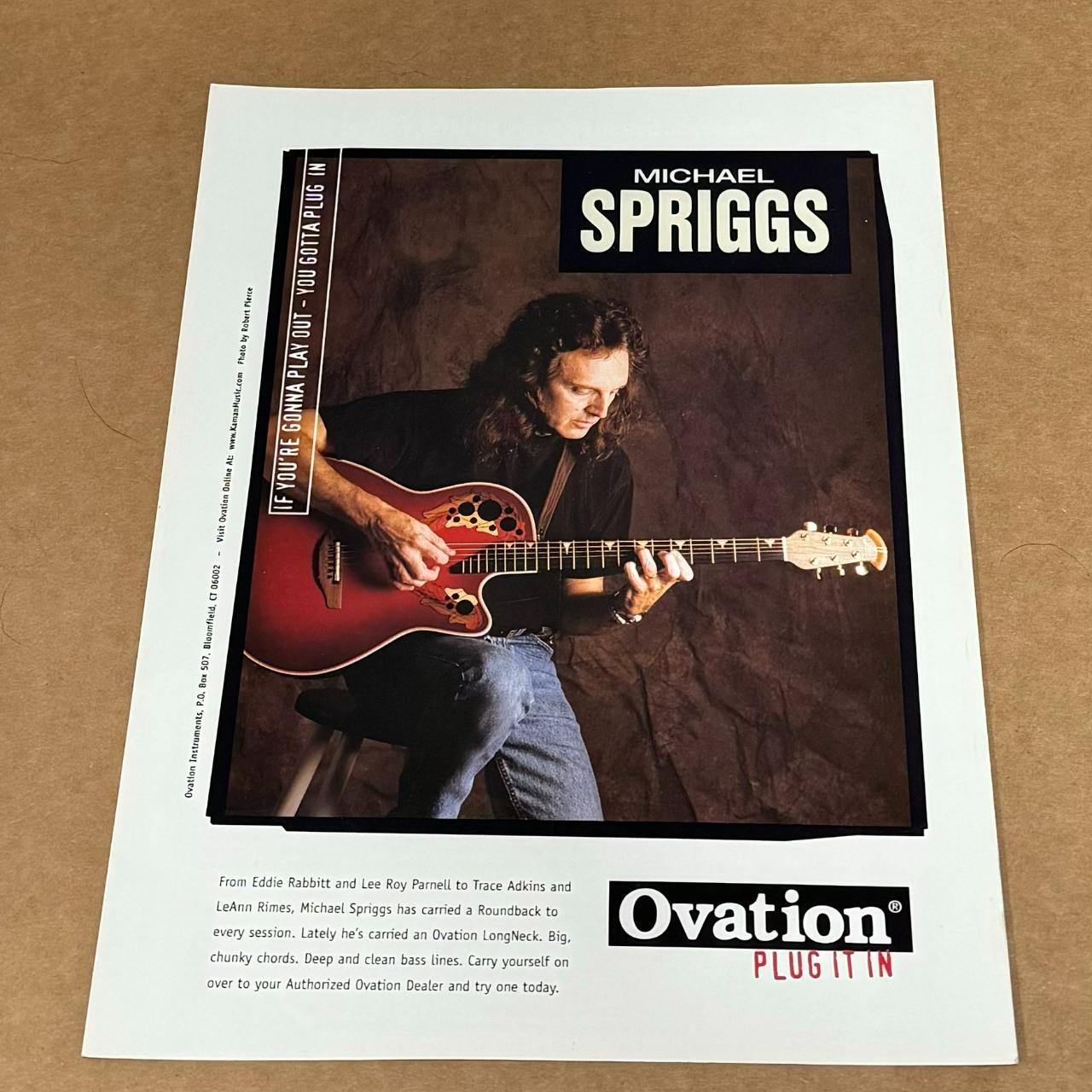 Michael Spriggs - Ovation Guitars - Print... - Depop