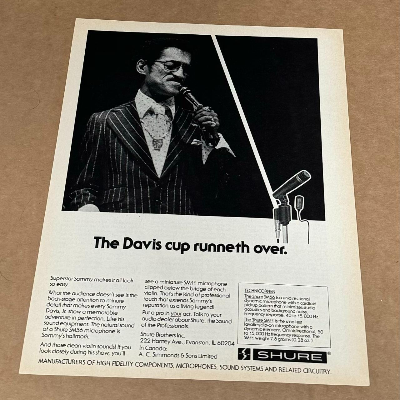 Sammy Davis Jr - Shure Mics - Print... - Depop