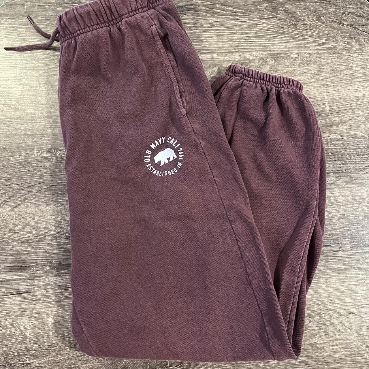 Old Navy Maroon Sweatpants Size S - Depop