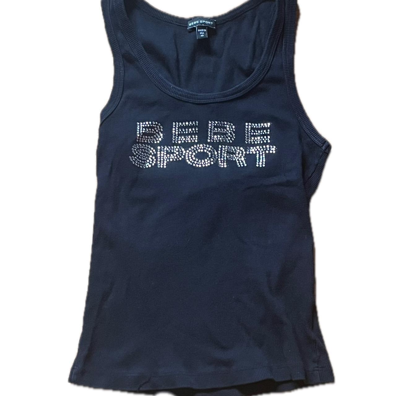 Black jewel Bebe sport tank top No flaws XS but... - Depop