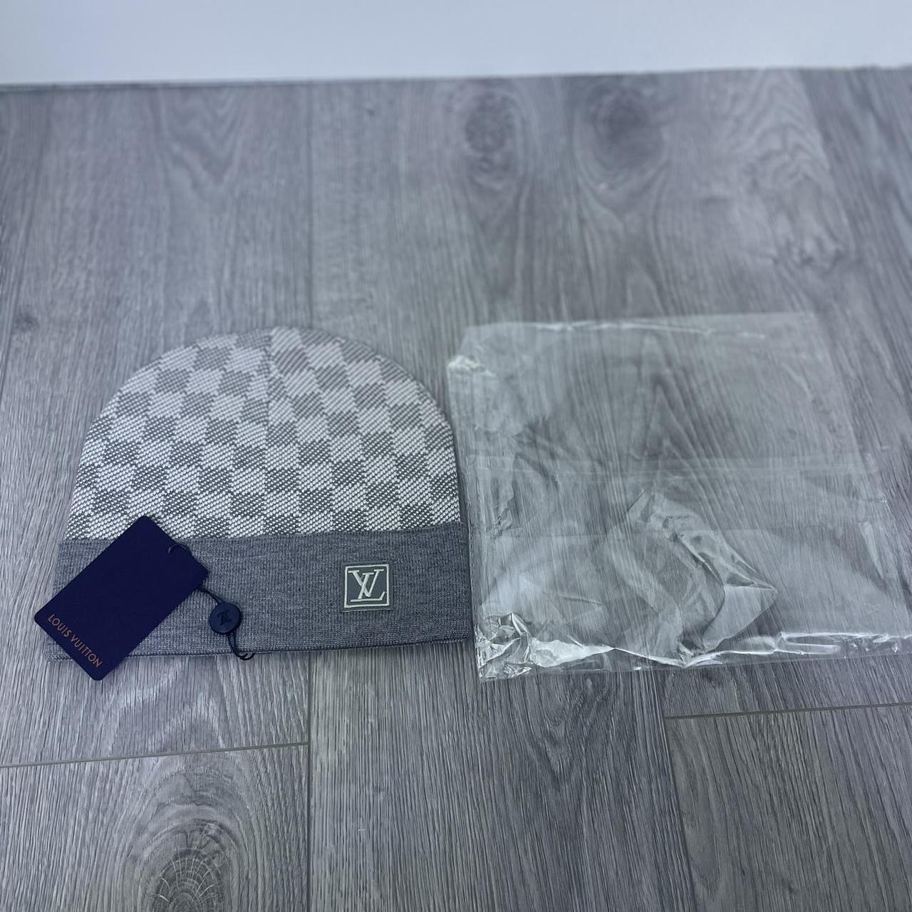 Grey LV beanie High quality Brand new - Depop