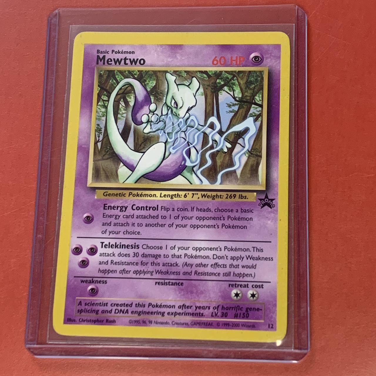 Mewtwo promo card from 1995 lightly played... - Depop