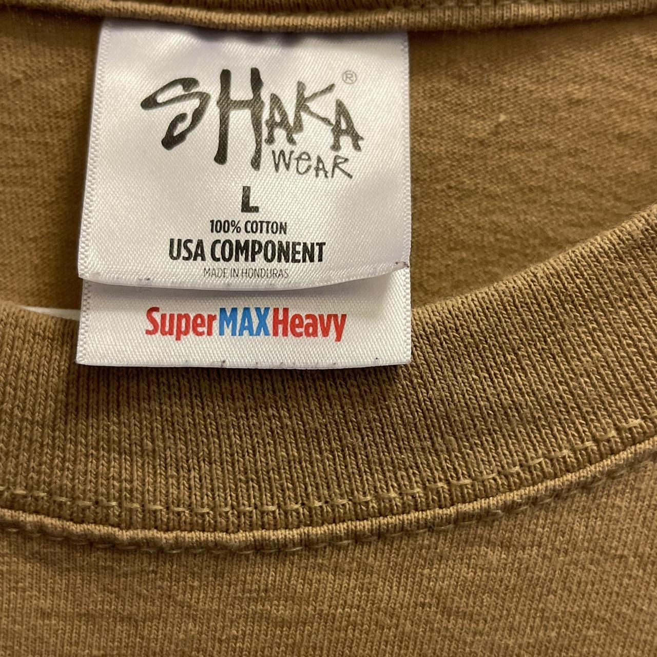 Large Shaka Wear tan Tee - Depop