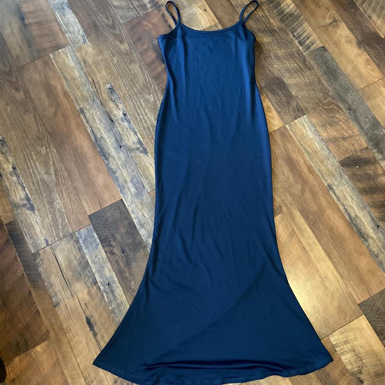 skims dupe dress xxs could fit xs #navy #bodycon... - Depop