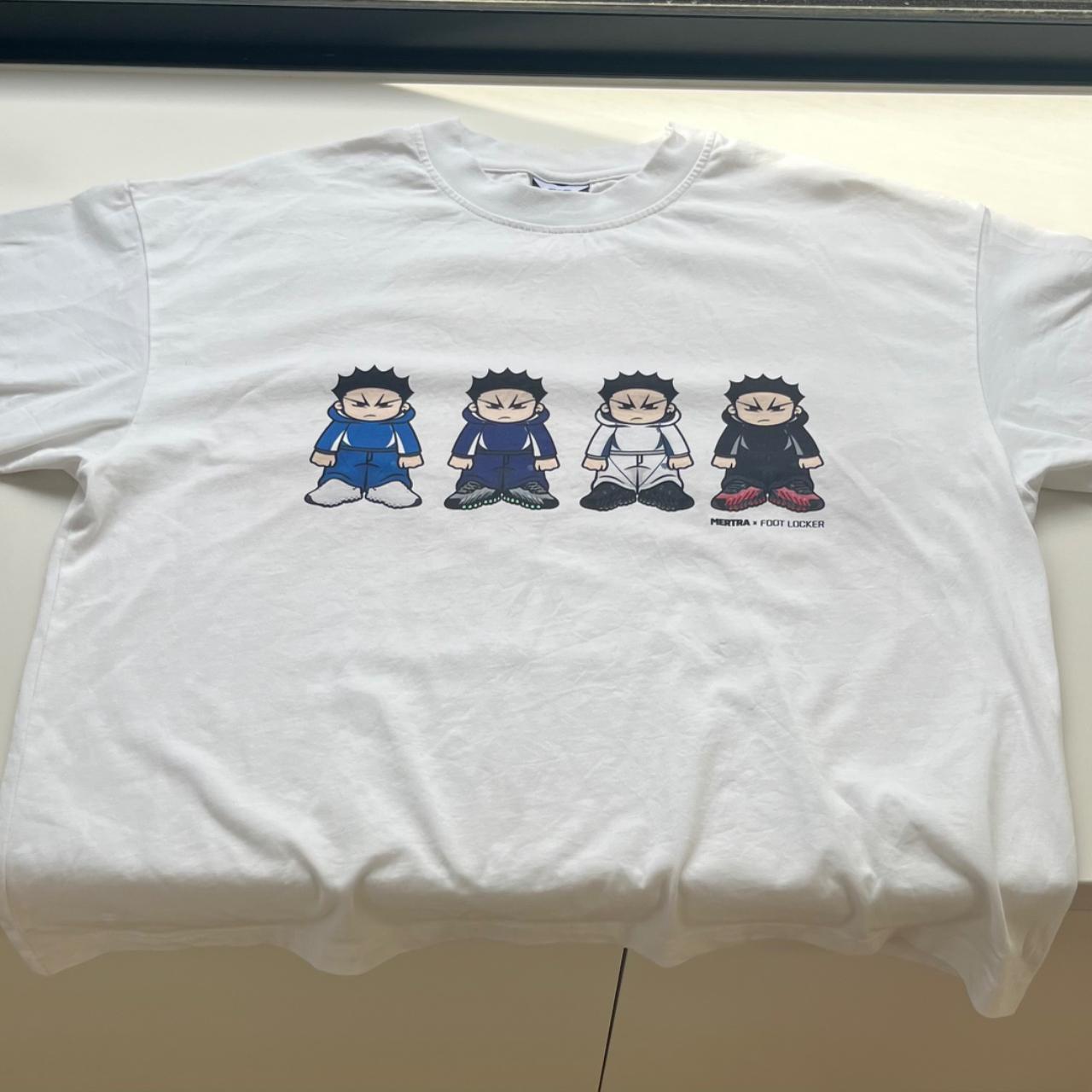 white mertra dn8 footlocker tee worn once comes with... | Depop