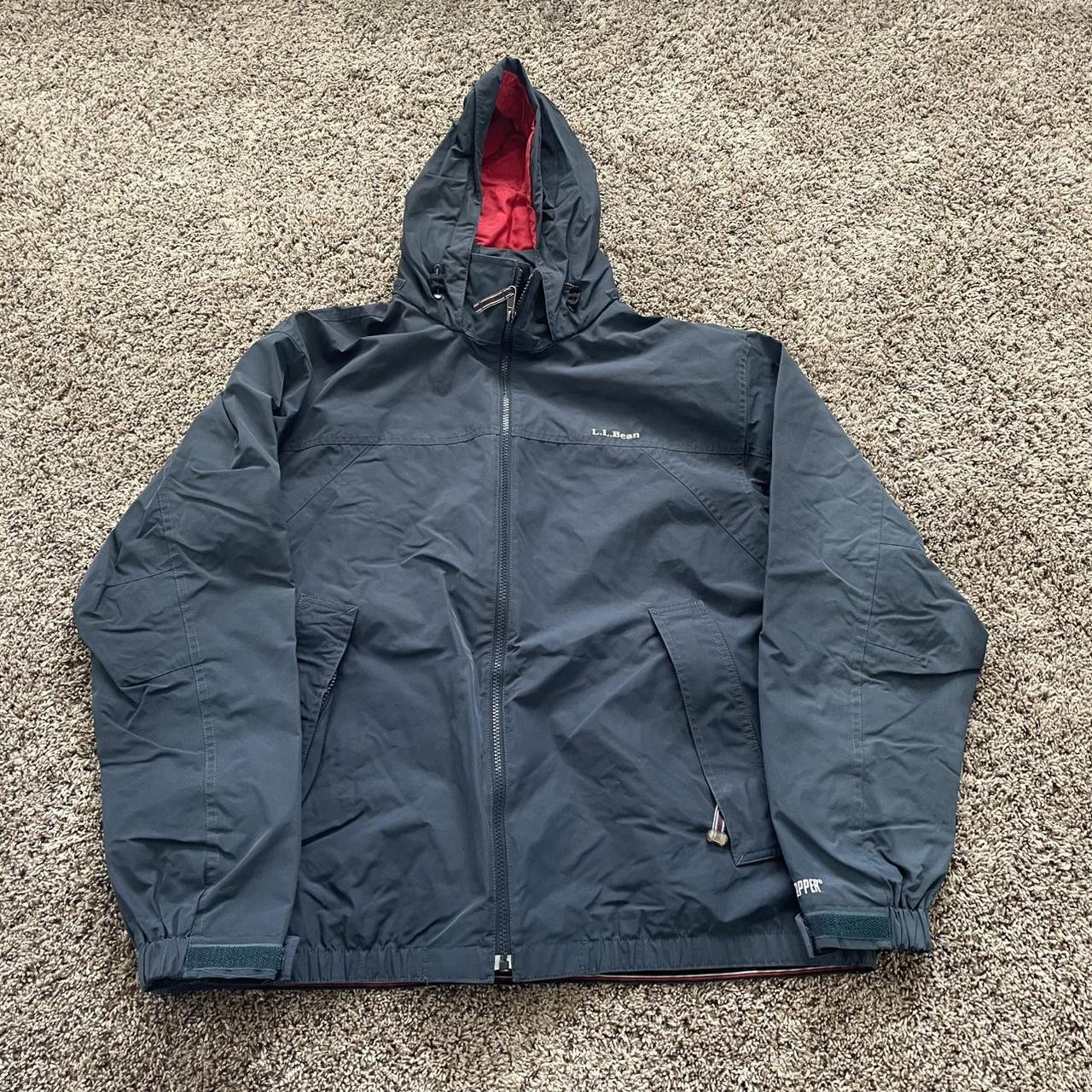 Large L.L bean navy windstopper jacket P2P:... | Depop
