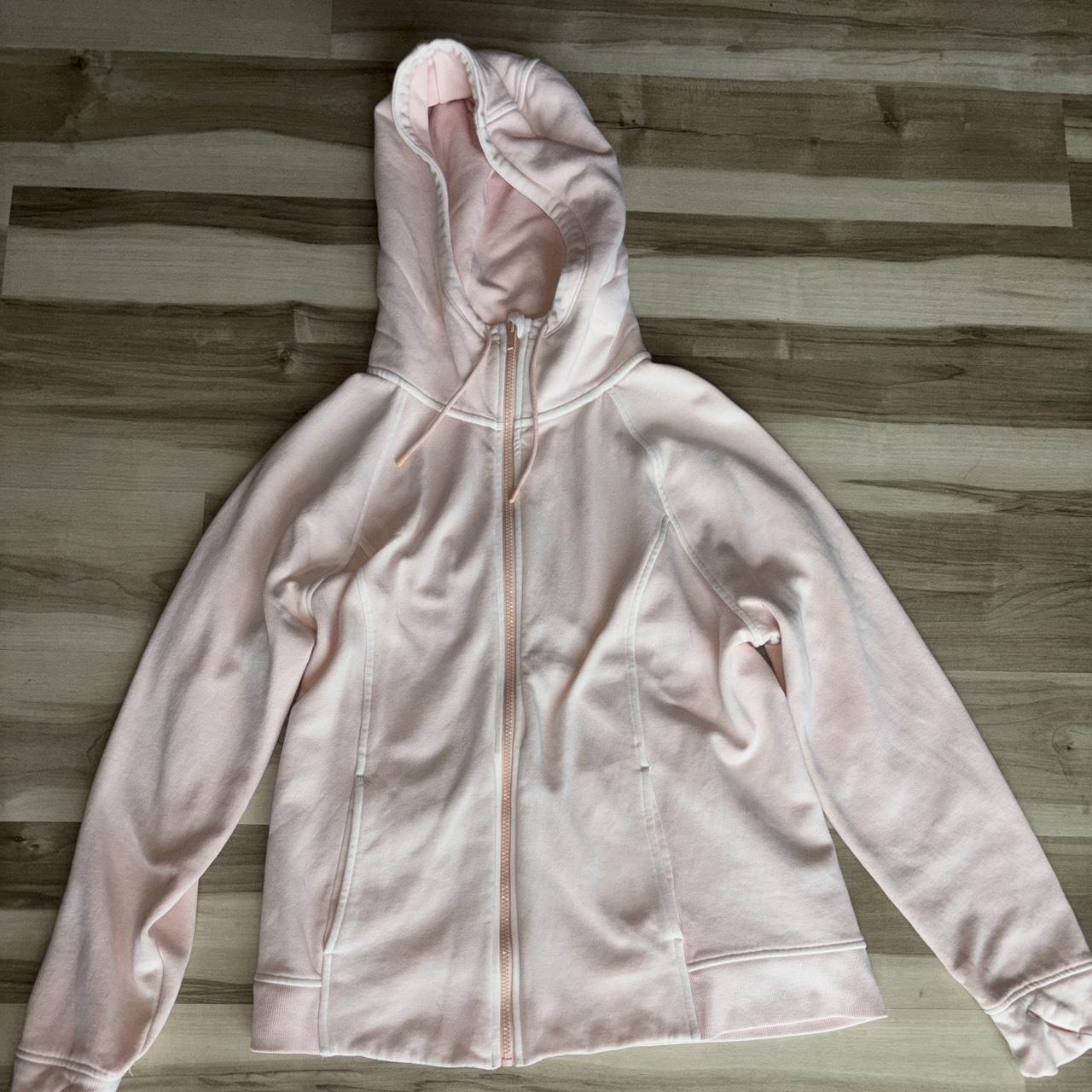 large light pink target zip up hoodie - Depop