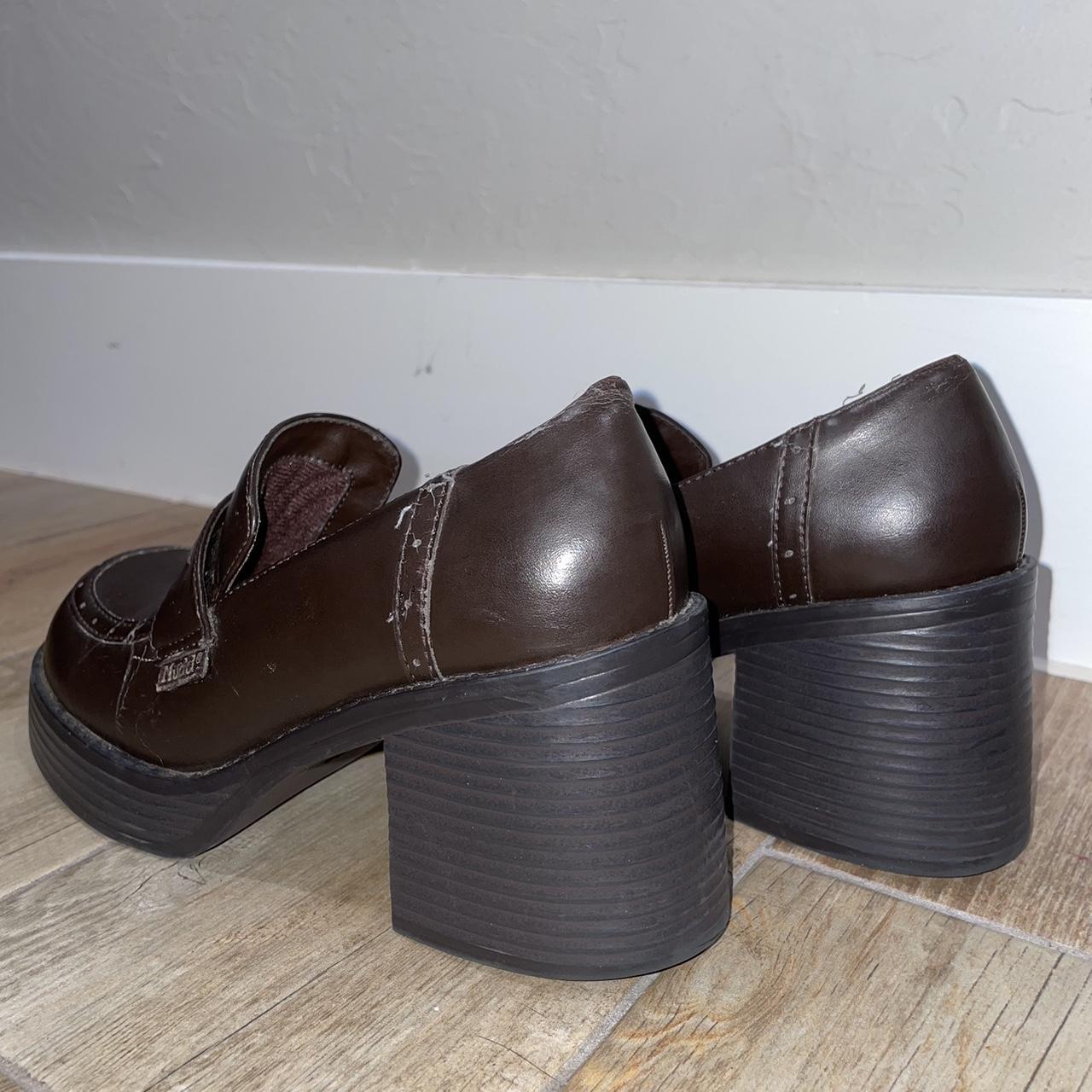 Mudd 90s Oxford Penny Loafer Chunky Platform Shoes... - Depop