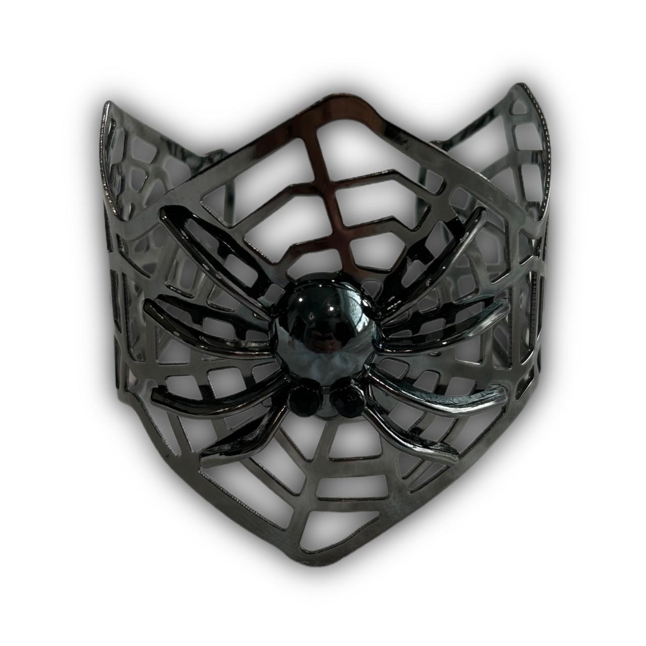 sick asf spider/spider web cuff adjustable to fit... - Depop