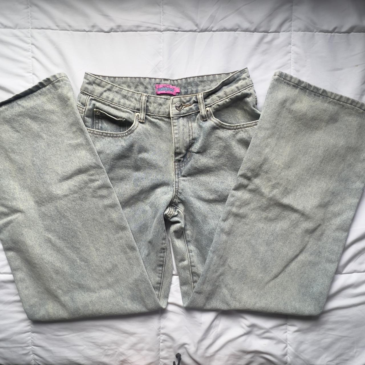 edikted Low Rise Acid Wash Jeans ⚠️non negotiable... - Depop