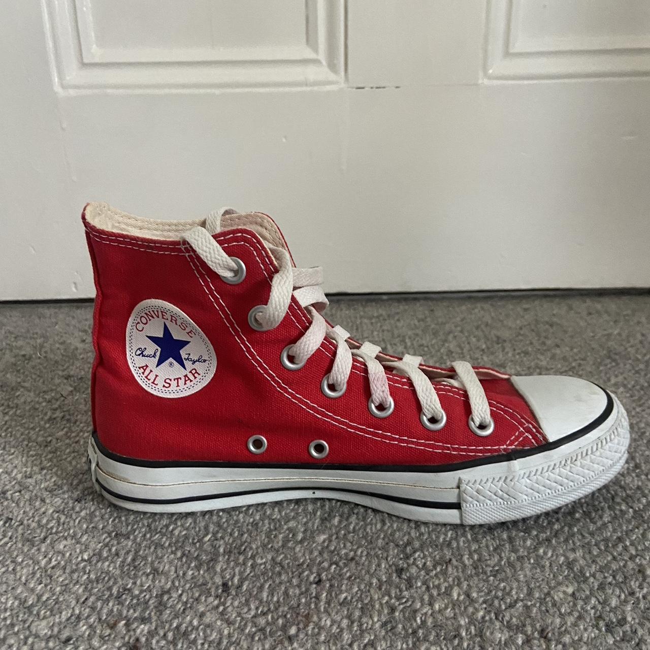 Red converse high tops ️ - Bought at a vintage... - Depop