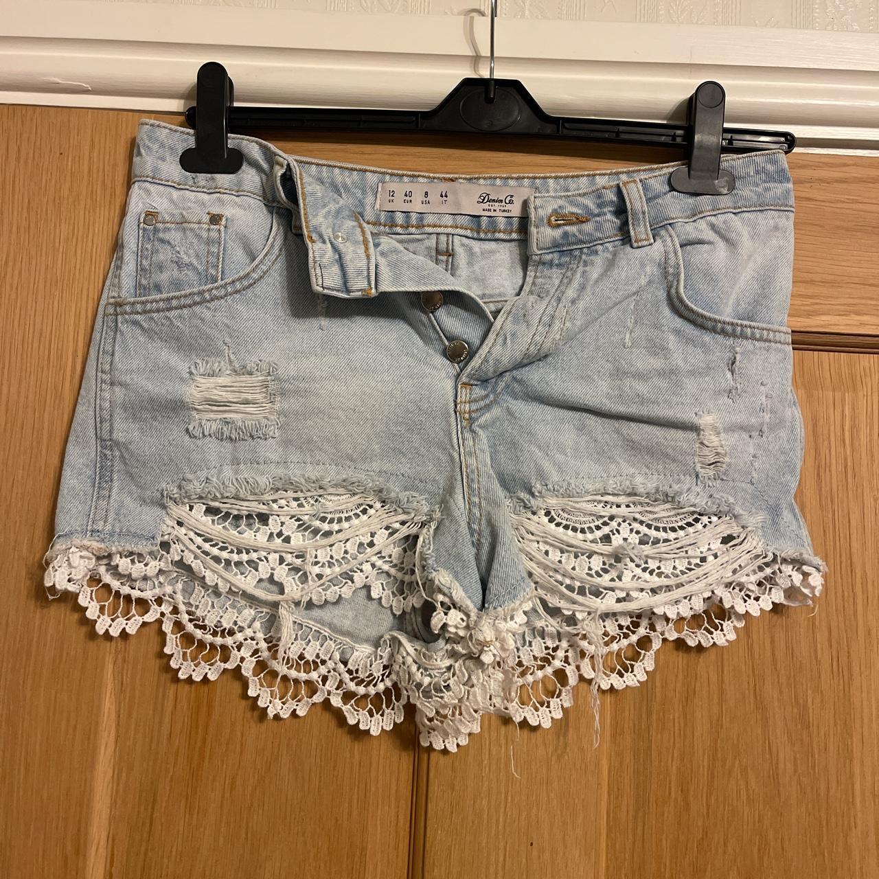 Primark Women's Blue and White Shorts | Depop