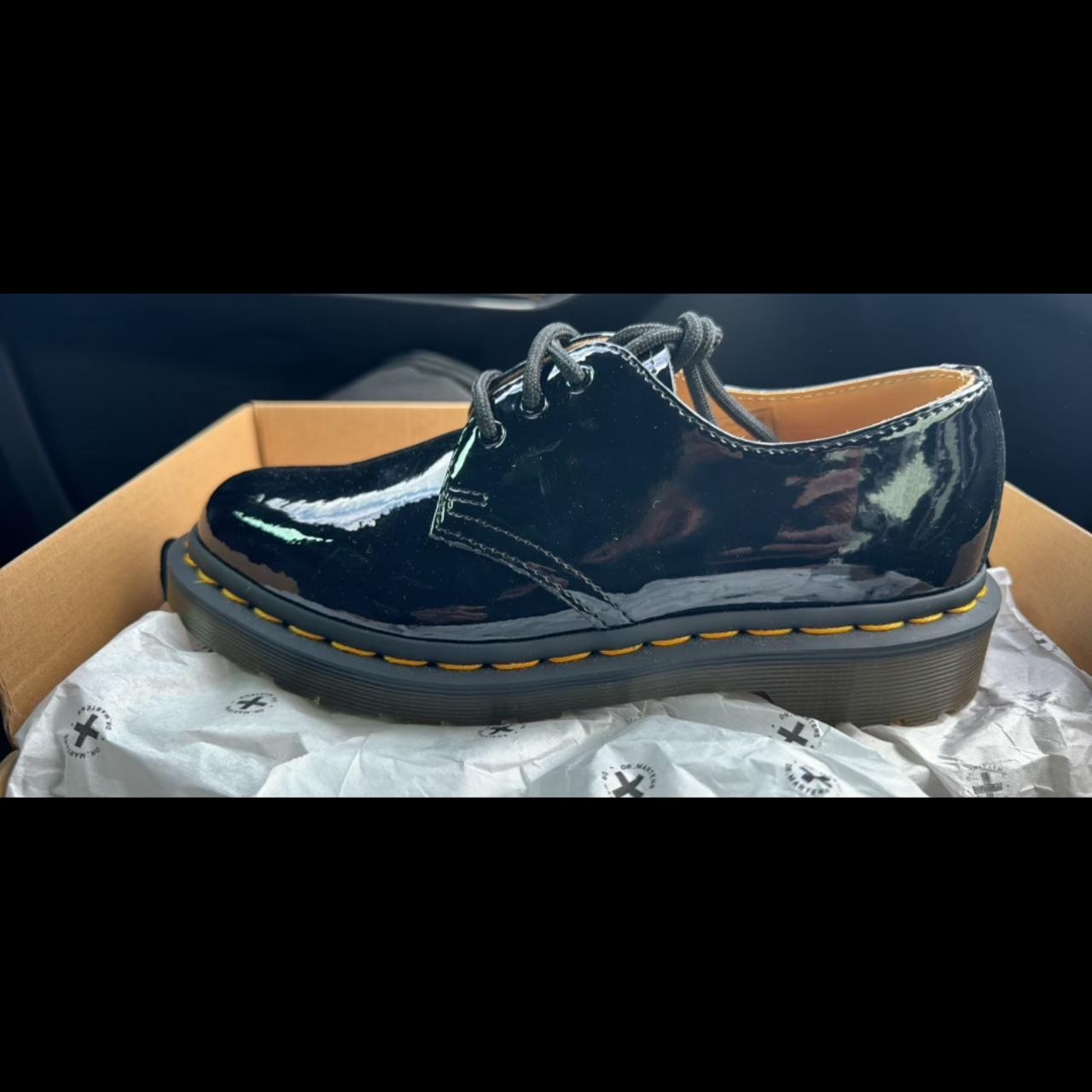 Doc Martin’s 3 eye shiny black shoe - EU 36 / UK3 /... | Depop