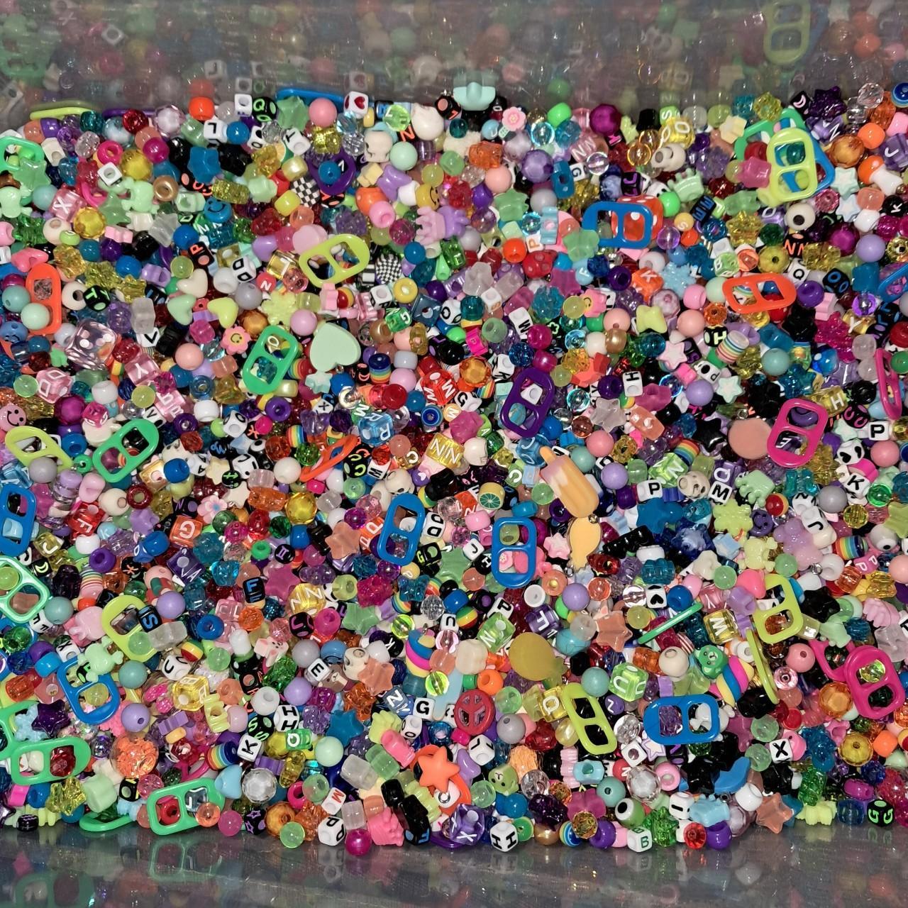 Multi-coloured bead set, approximately 8oz #beading... | Depop