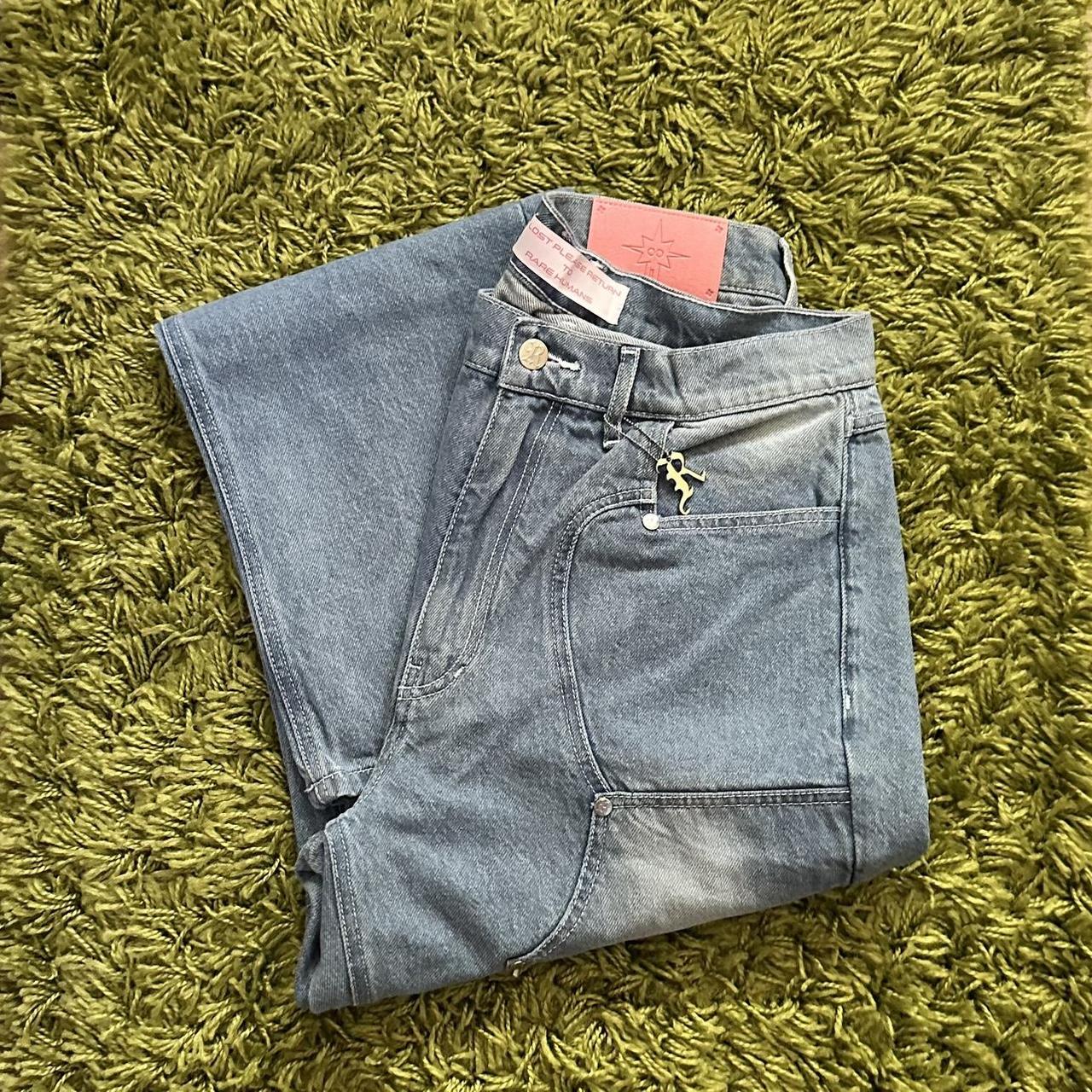 Rare Humans Jeans Size Large Used Condition Model is... - Depop