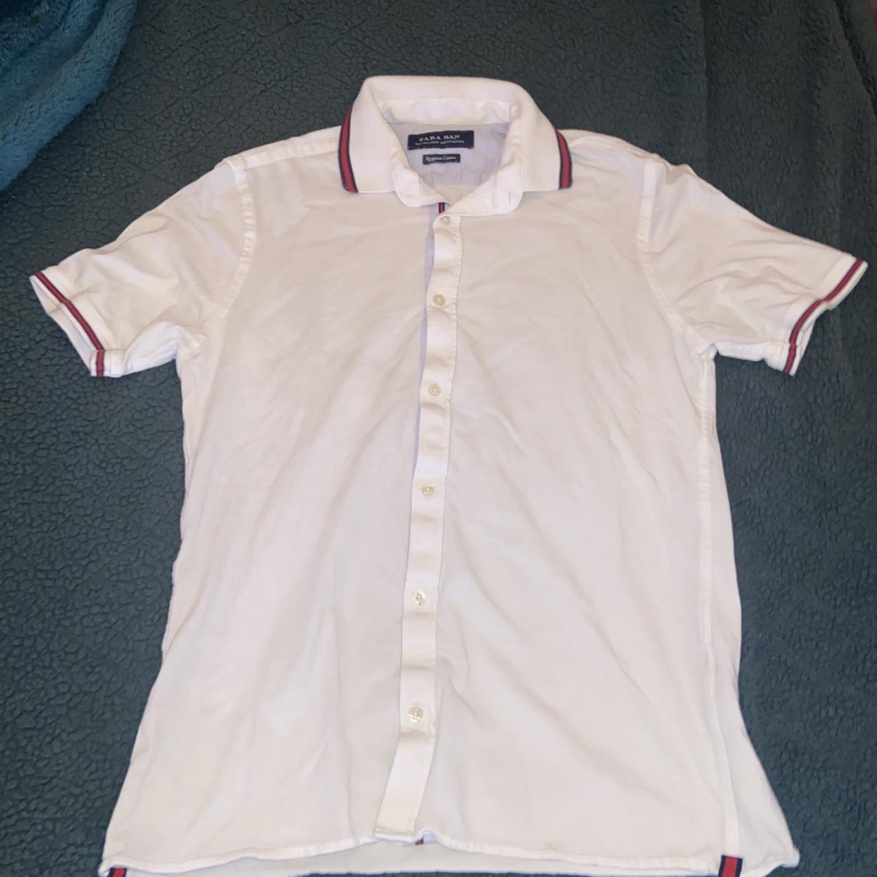 Zara Mens button Up Polo Shirt Size: Small - Depop